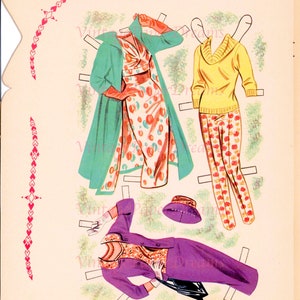 Vintage Paper Doll Printable PDF • gisele Mackenzie Paper Doll • 50s ...