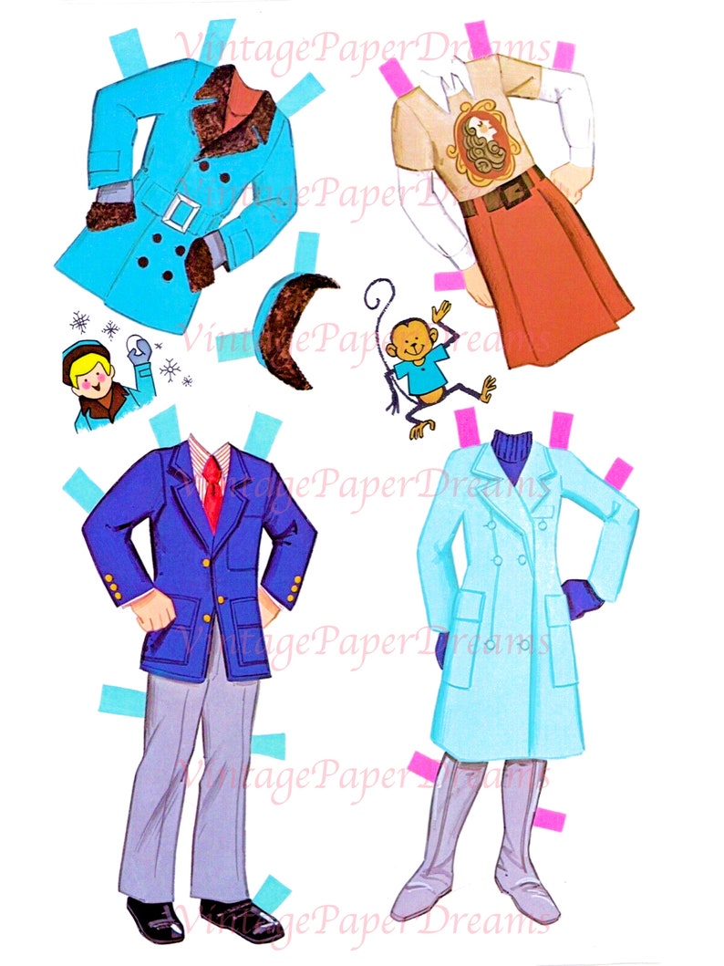 Vintage Paper Doll Printable PDF pippi Longstocking Paper Doll 70s ...