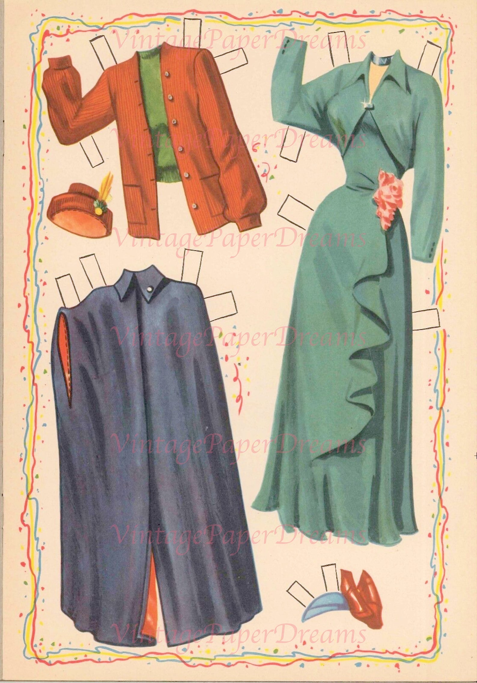 Vintage Paper Doll Printable PDF • nora Drake Paper Doll • 50s 1950s ...