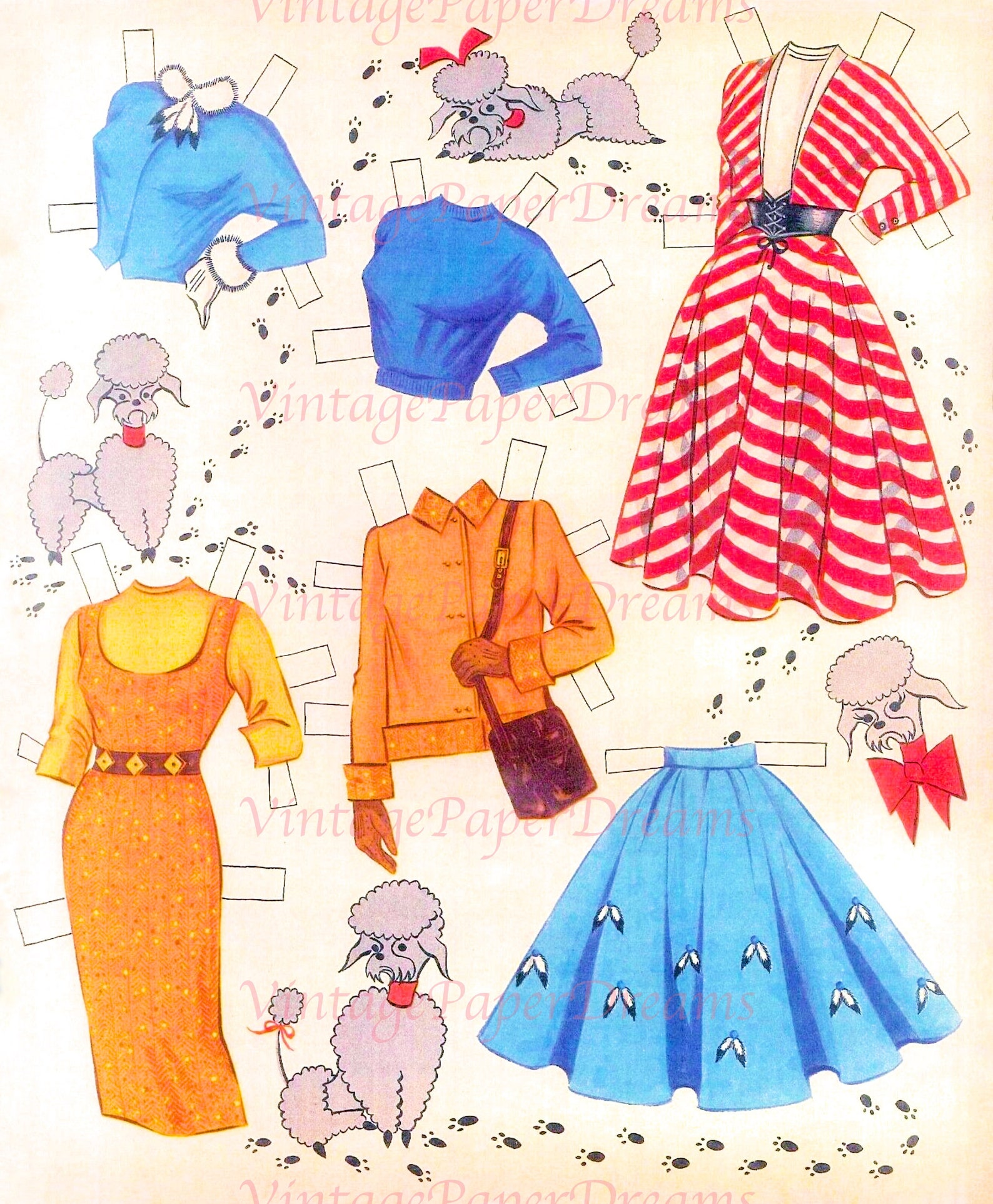 Vintage Paper Doll Printable PDF doris Day Paper Doll 1954 - Etsy Australia