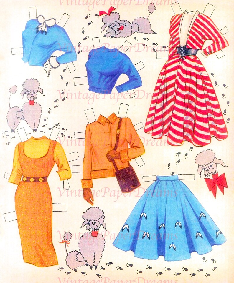 Vintage Paper Doll Printable PDF doris Day Paper Doll 1954 - Etsy Australia