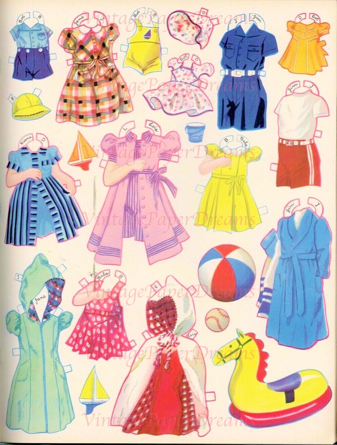 Vintage Paper Doll Printable PDF happy Birthday Paper Doll 30s 1930s ...