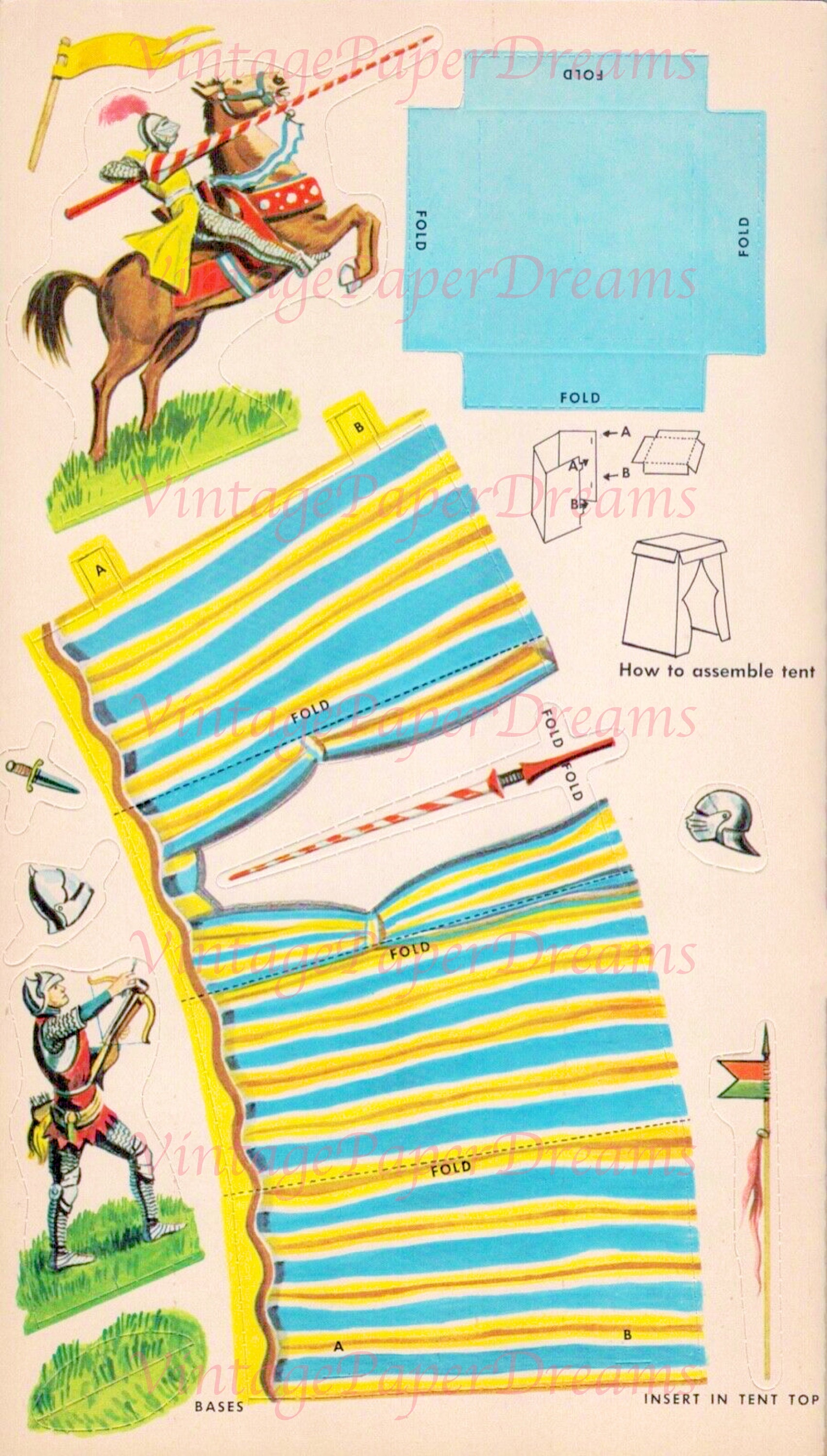 Vintage Paper Doll Printable PDF knights in Armour Paper Dolls 50s ...