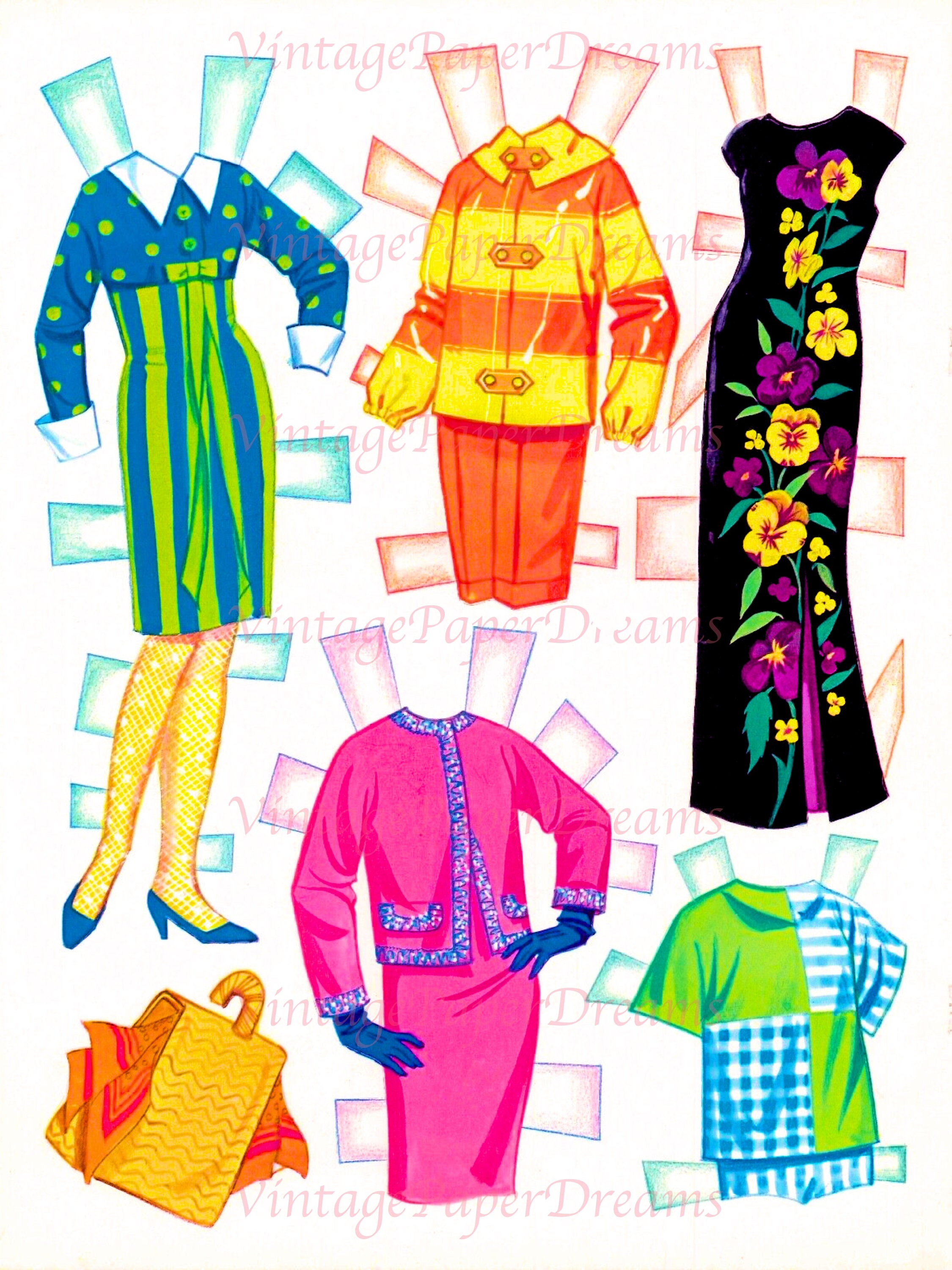 Vintage Paper Doll Printable PDF Francie Paper Doll 60s - Etsy