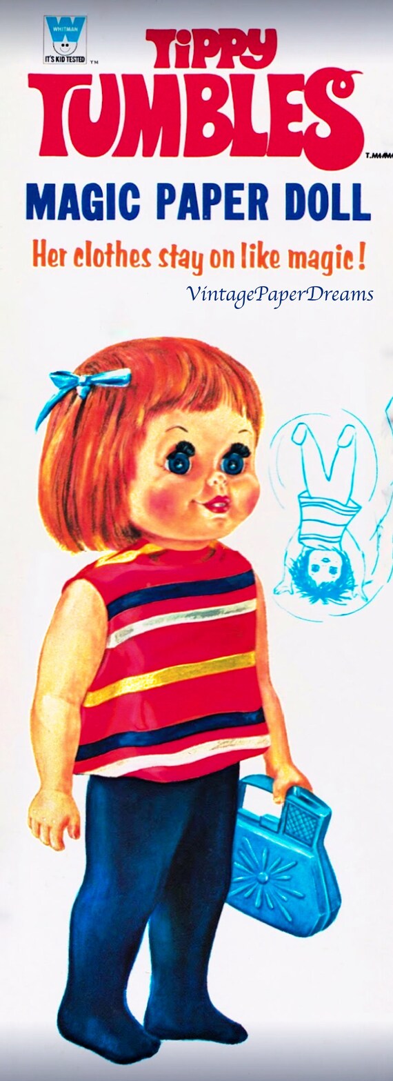 Vintage Paper Doll Printable PDF tippy Tumbles Magic Paper - Etsy
