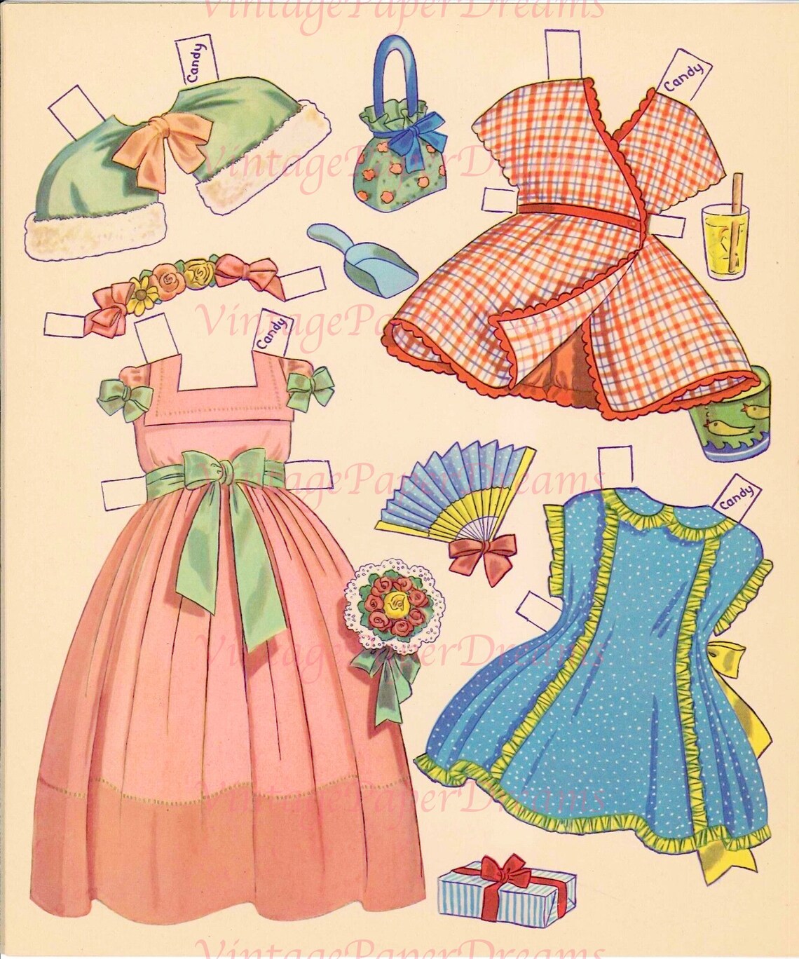 Vintage Paper Doll Printable PDF baby Girl Paper Doll 40s - Etsy