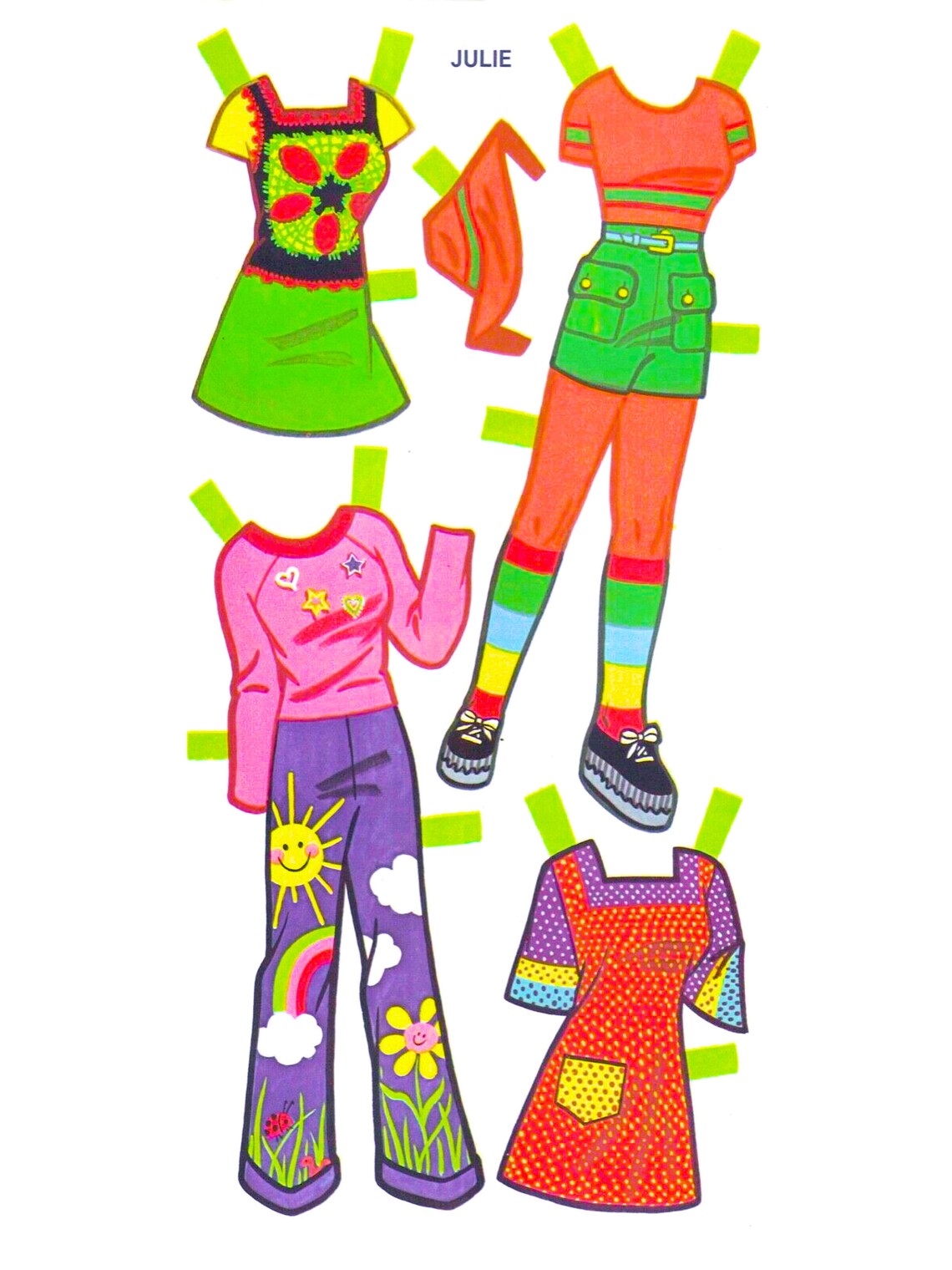 Vintage Paper Doll Printable PDF teen Paper Doll 1975 70s - Etsy
