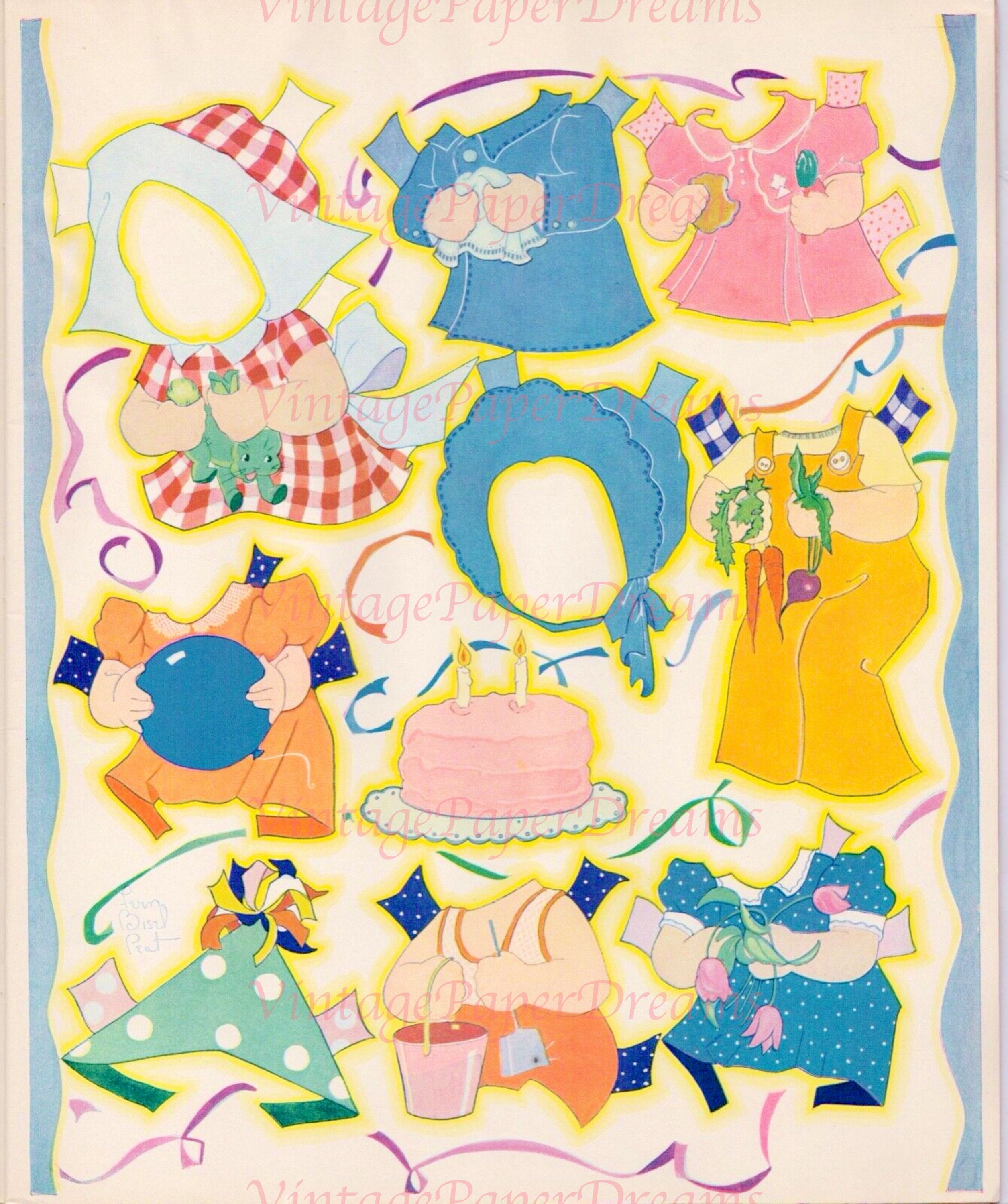 Vintage Paper Doll Printable PDF • the 8 Ages of Judy Paper Dolls JPEG ...