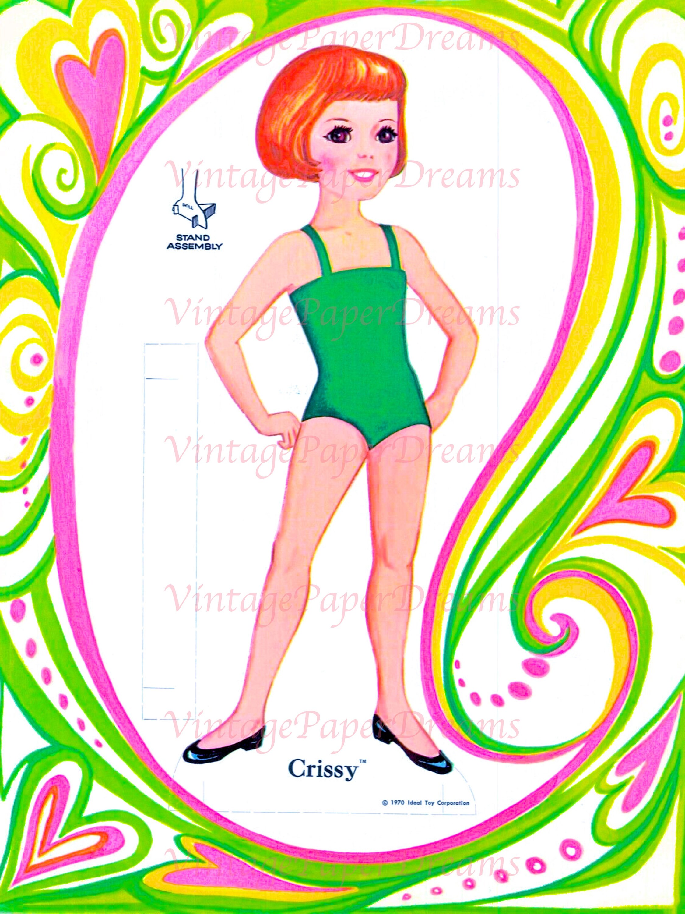 Vintage Paper Doll Printable PDF crissy Paper Doll 70s 1970s Paper Doll ...