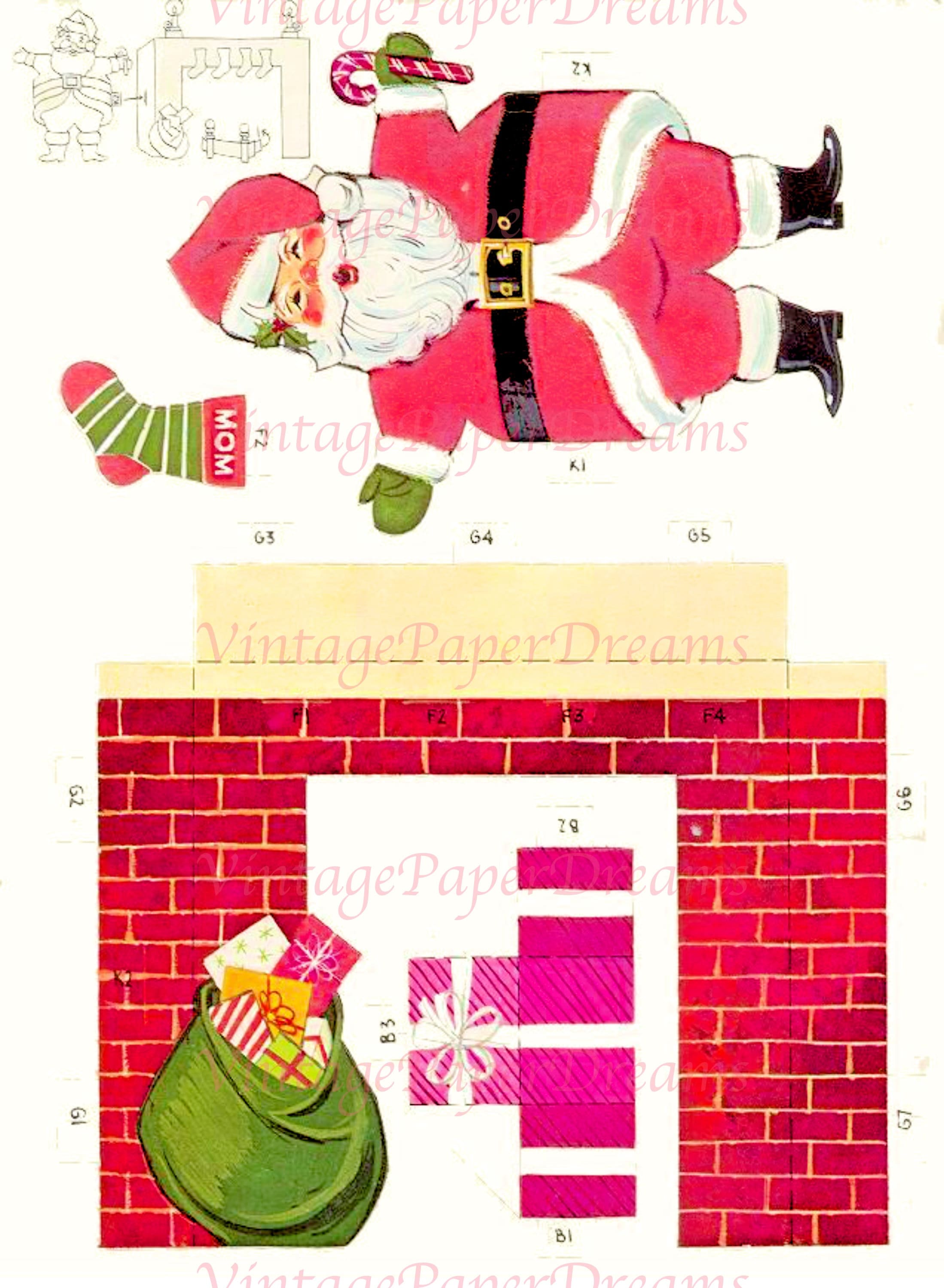 Vintage Christmas Activity Book Printable PDF • Santa's Playbook Paper ...
