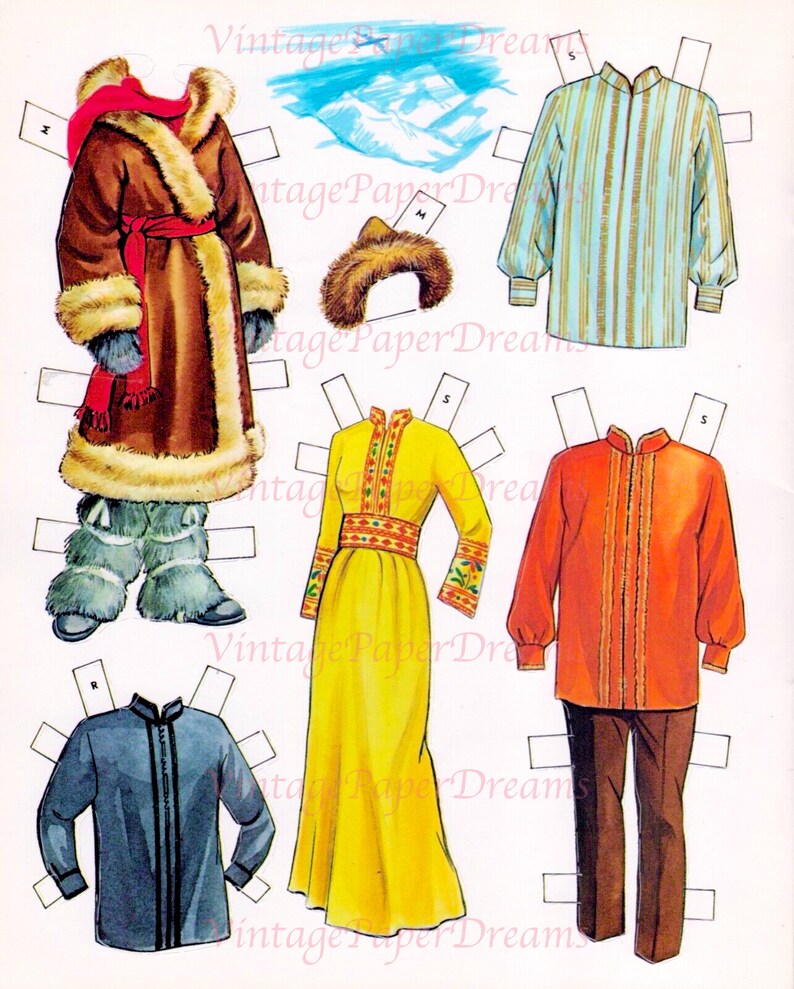 Vintage Paper Doll Printable PDF lost Horizon Paper Doll 1973 70s 1970s ...
