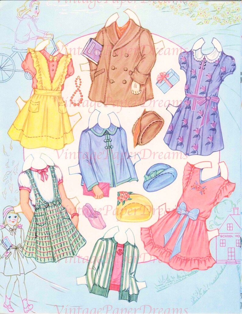 Vintage Paper Doll Printable PDF ten of Us Baby Boys Girls - Etsy