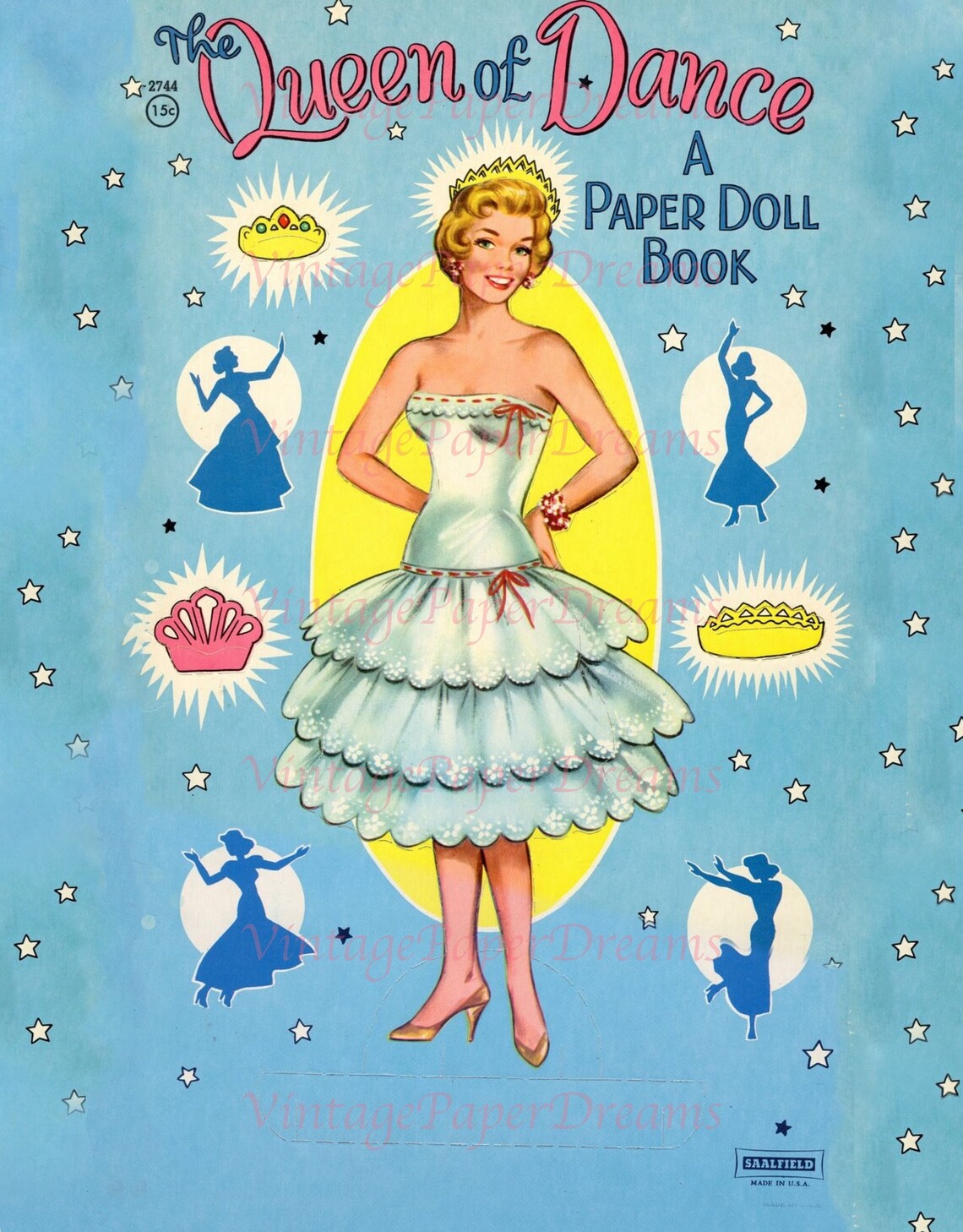 Vintage Paper Doll Printable PDF the Queen of Dance 1954 - Etsy