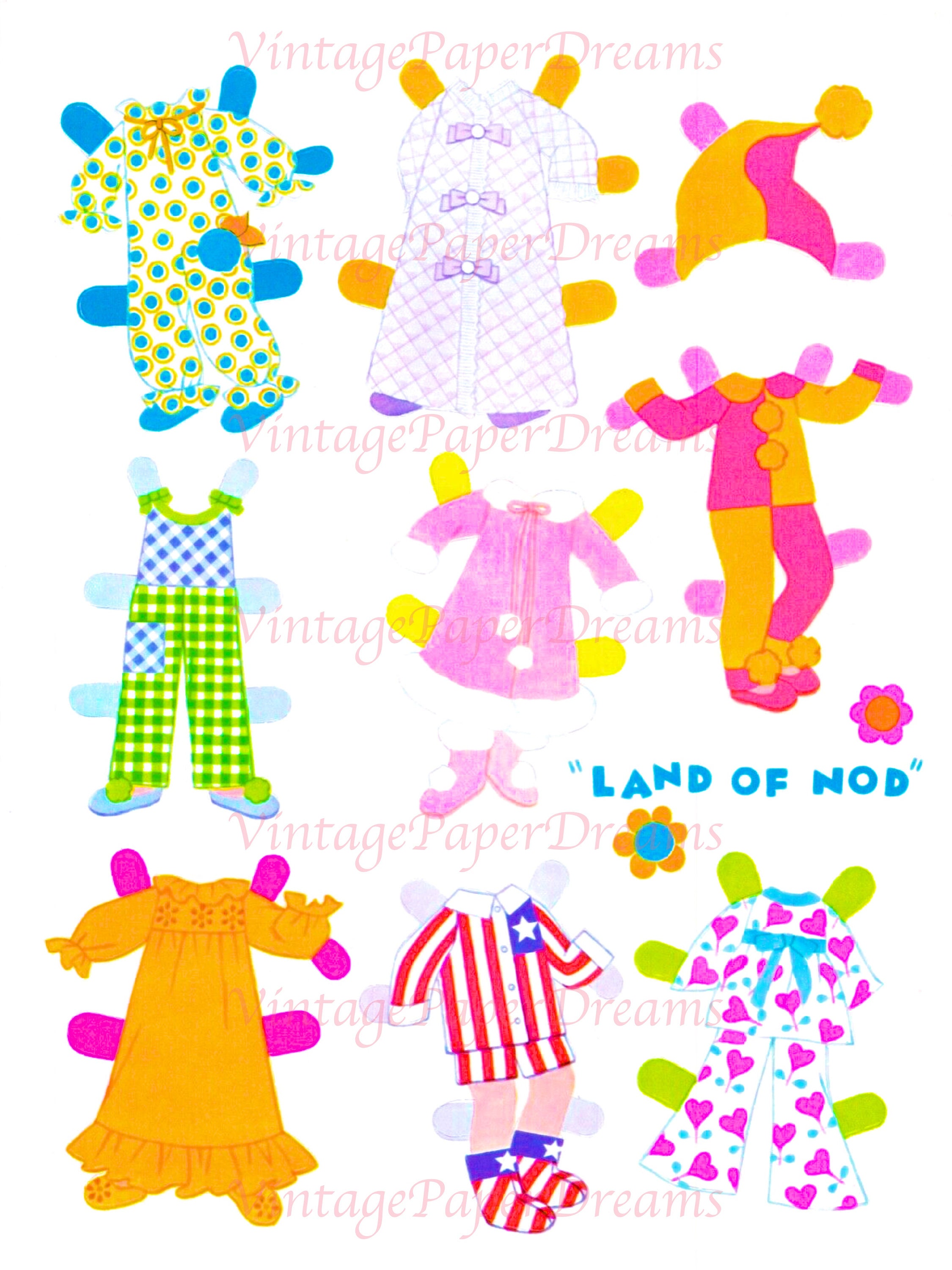 Vintage Paper Doll Printable PDF flatsy Paper Doll 70s - Etsy UK