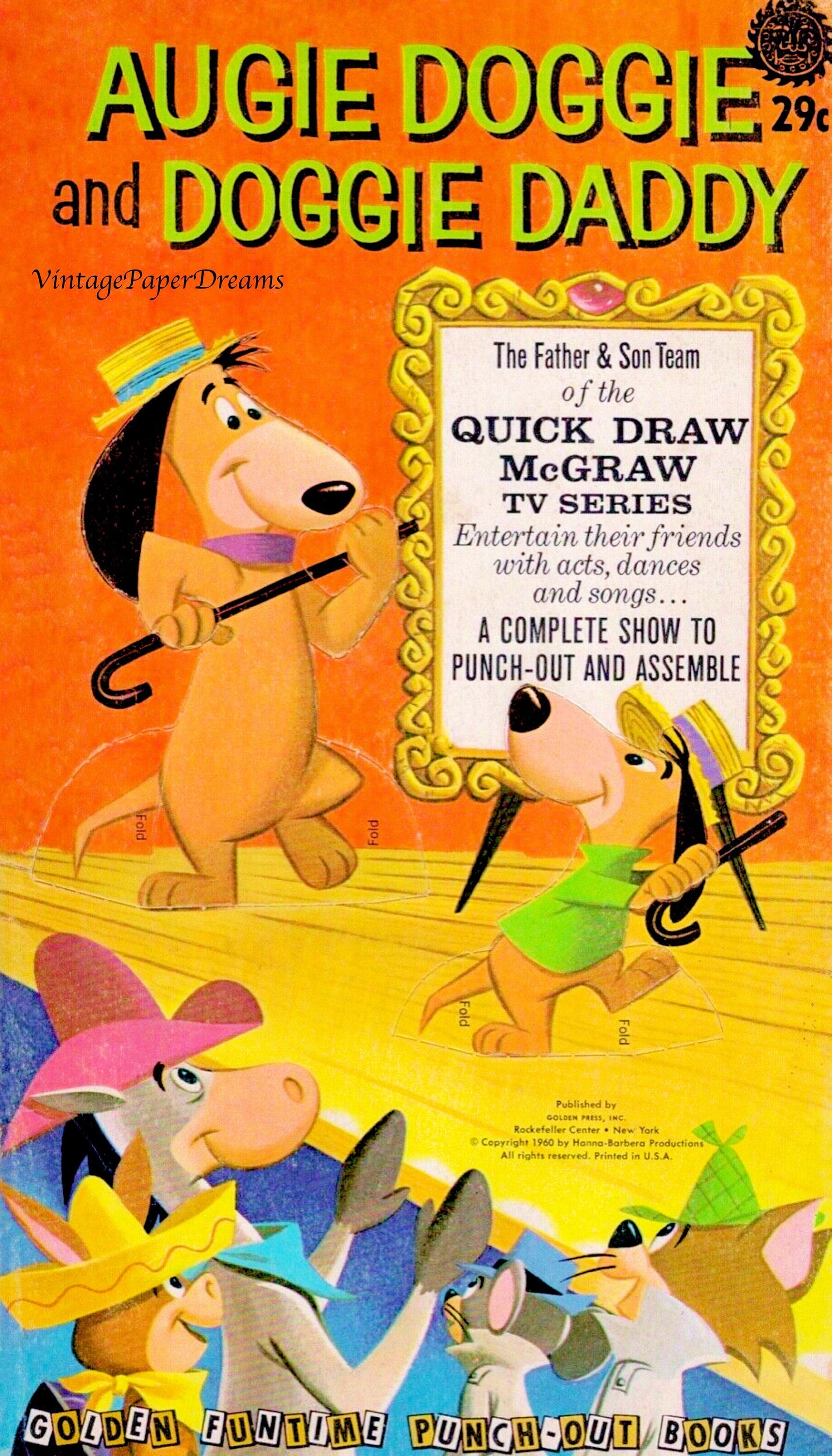 Vintage Paper Doll Printable PDF • augie Doggie + Daddy Paper Doll ...