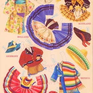 Vintage Paper Doll Printable PDF • world Children Paper Doll • 50s ...