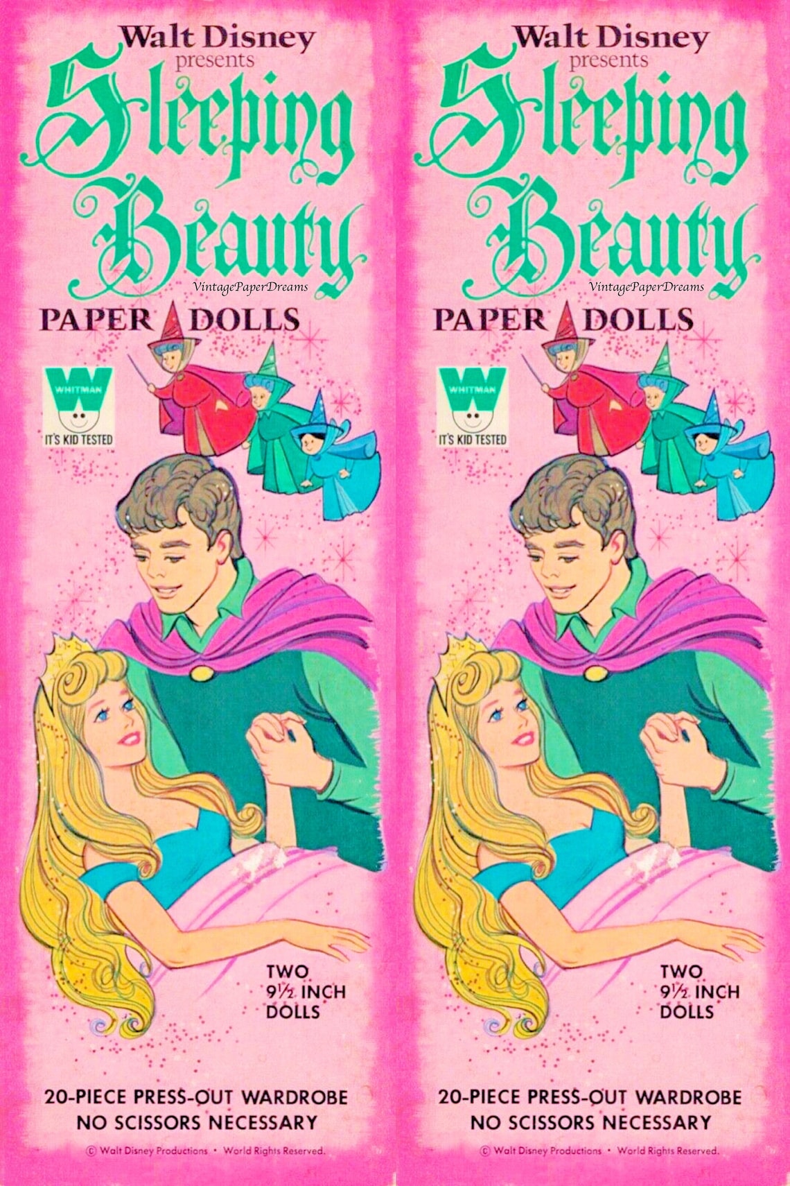 Vintage Paper Doll Printable PDF Sleeping Beauty Paper Doll - Etsy