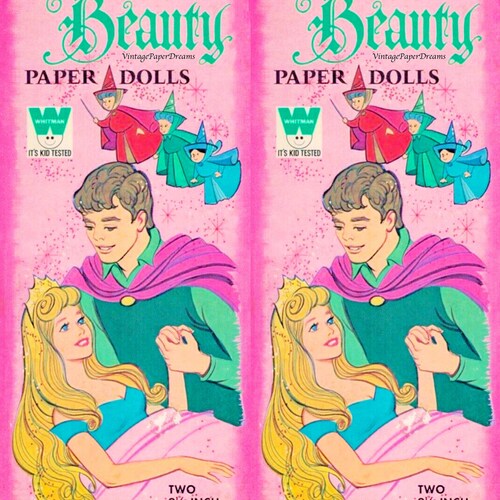Vintage Paper Doll Printable PDF Sleeping Beauty Paper Doll - Etsy
