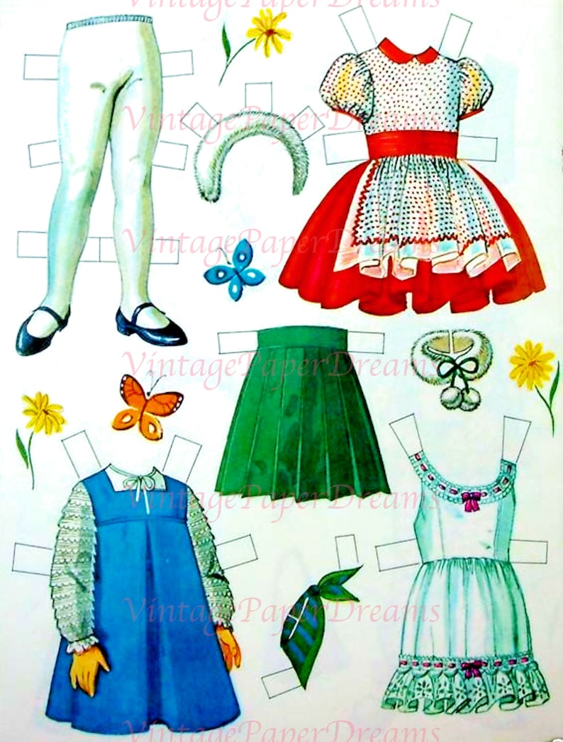 Vintage Paper Doll Printable PDF chatty Cathy Paper Doll - Etsy