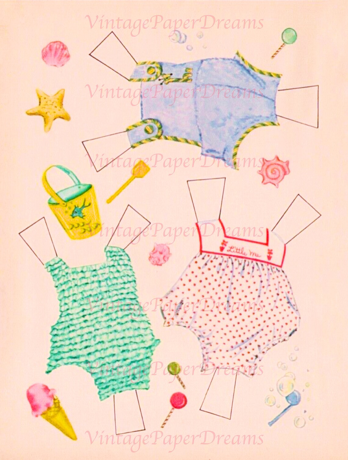 Vintage Paper Doll Printable PDF Baby Pat Paper Doll 60s - Etsy