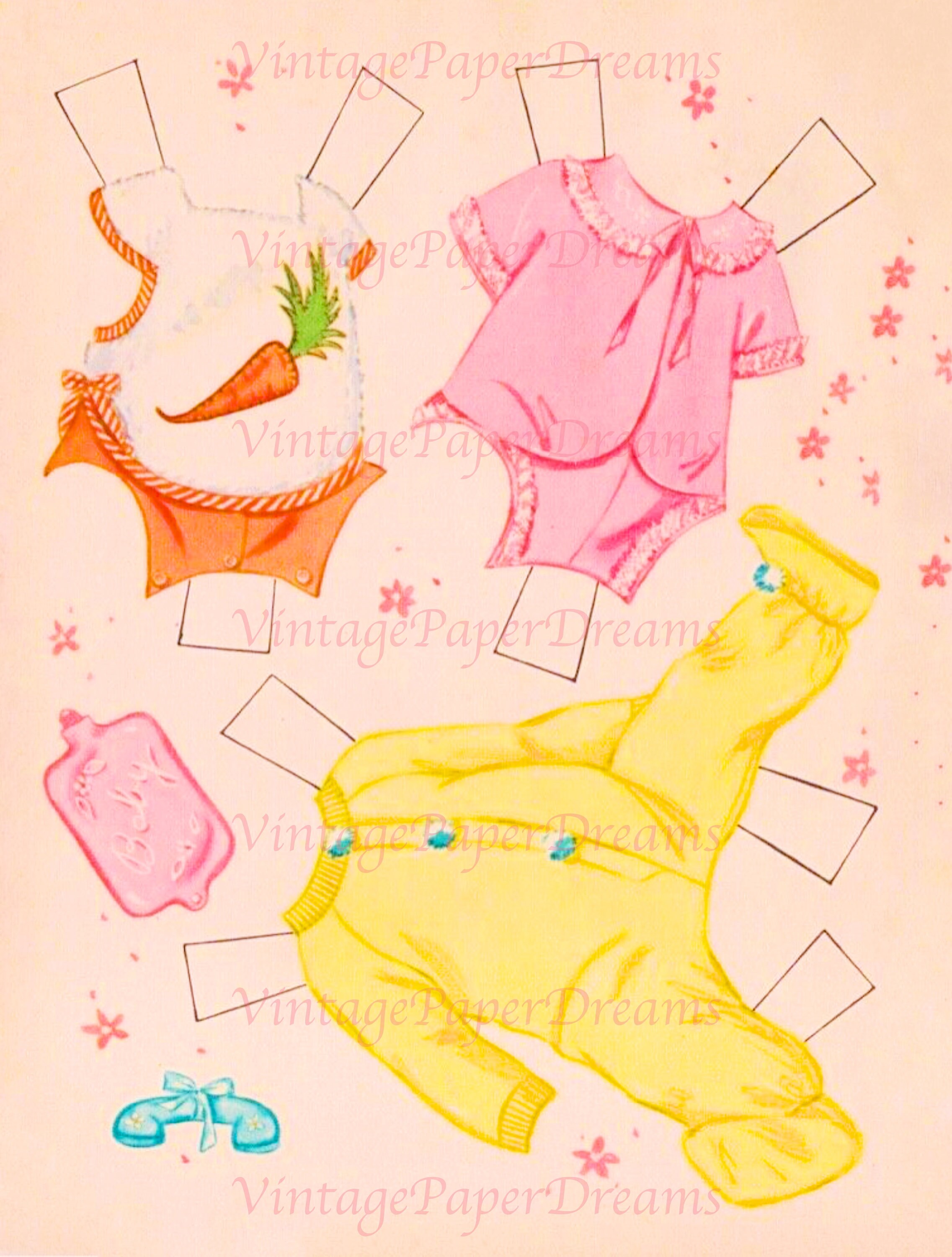 Vintage Paper Doll Printable PDF Baby Pat Paper Doll 60s 1960s Ginger ...