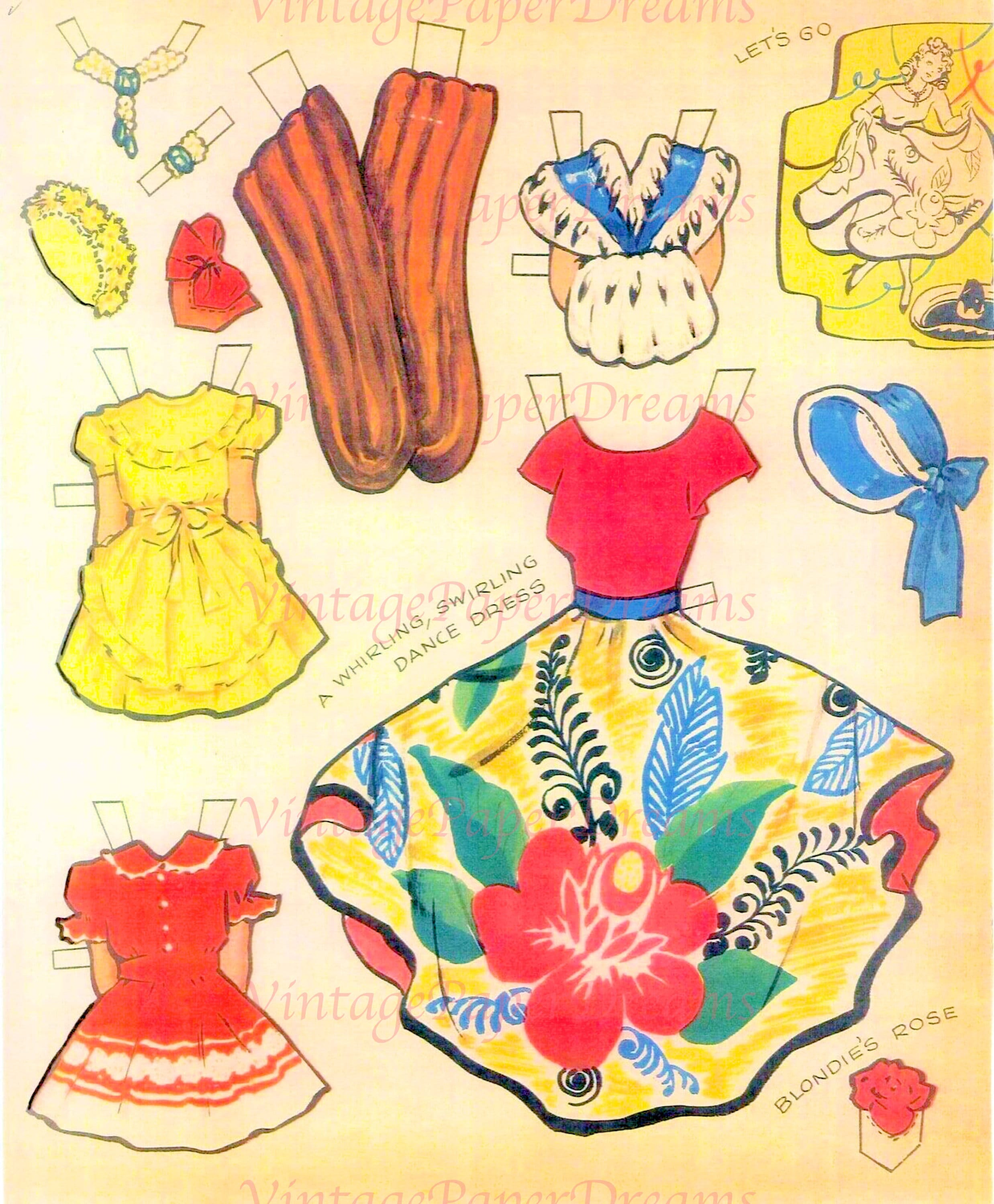 Vintage Comic Book Art Printable PDF blondie Paper Dolls - Etsy