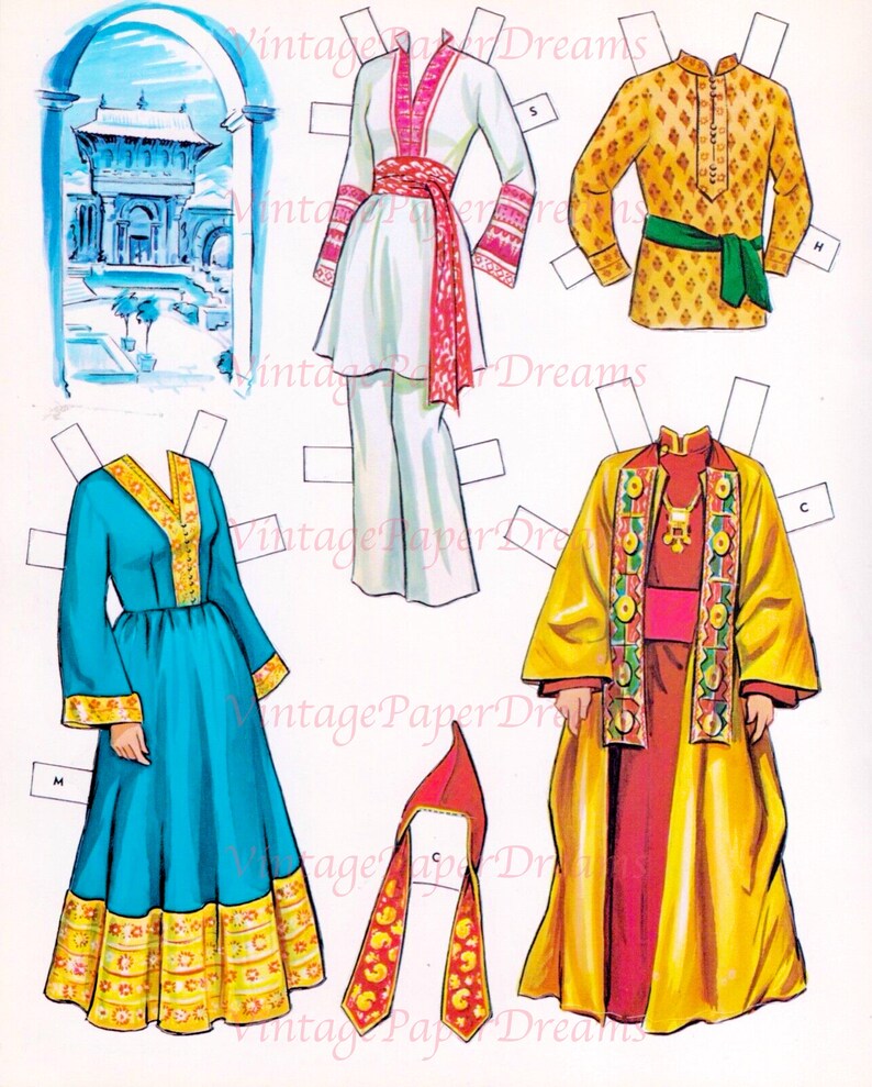 Vintage Paper Doll Printable PDF lost Horizon Paper Doll 1973 70s 1970s ...
