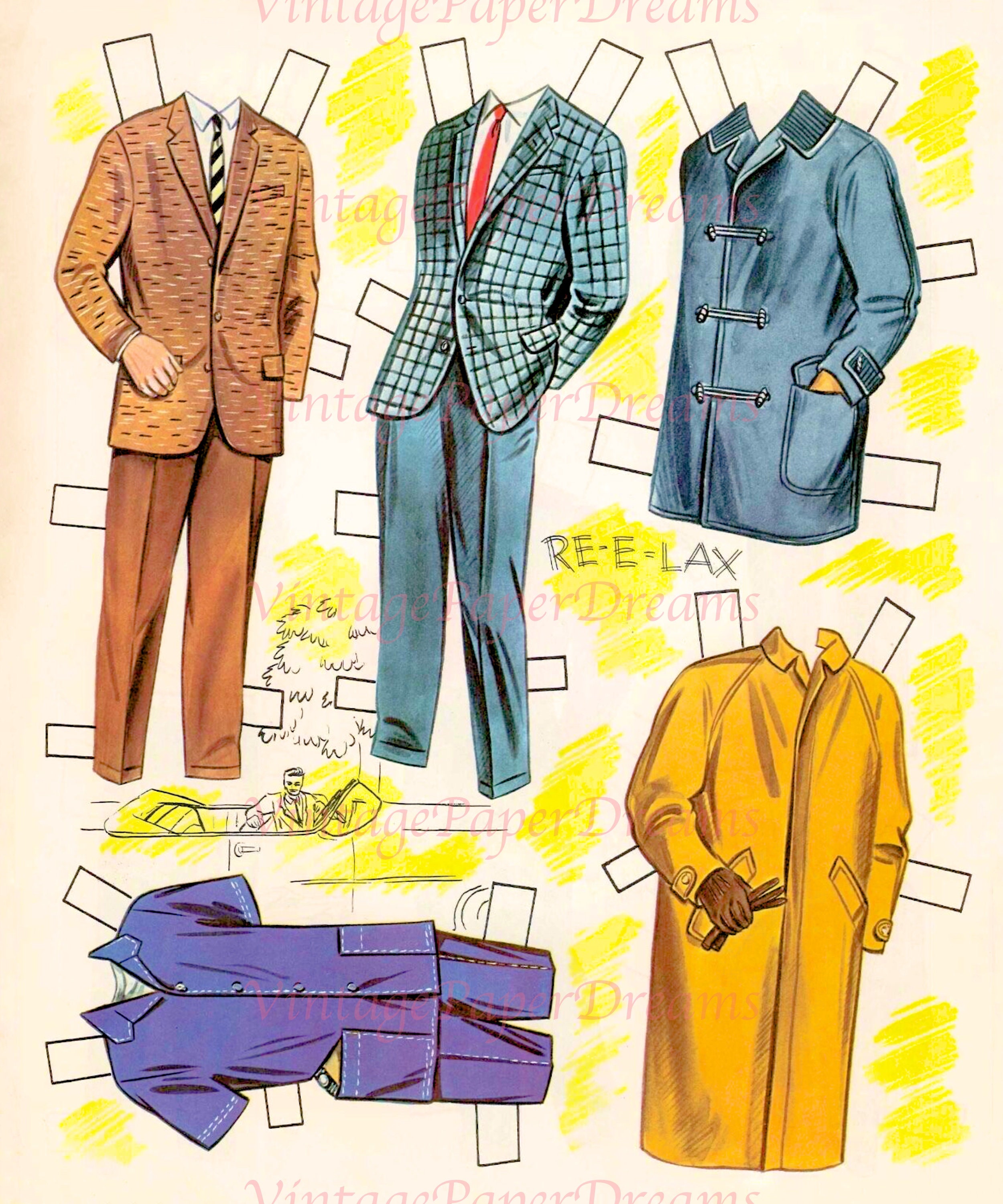 Vintage Paper Doll Printable PDF ricky Nelson Paper Doll 50s 1950s ...