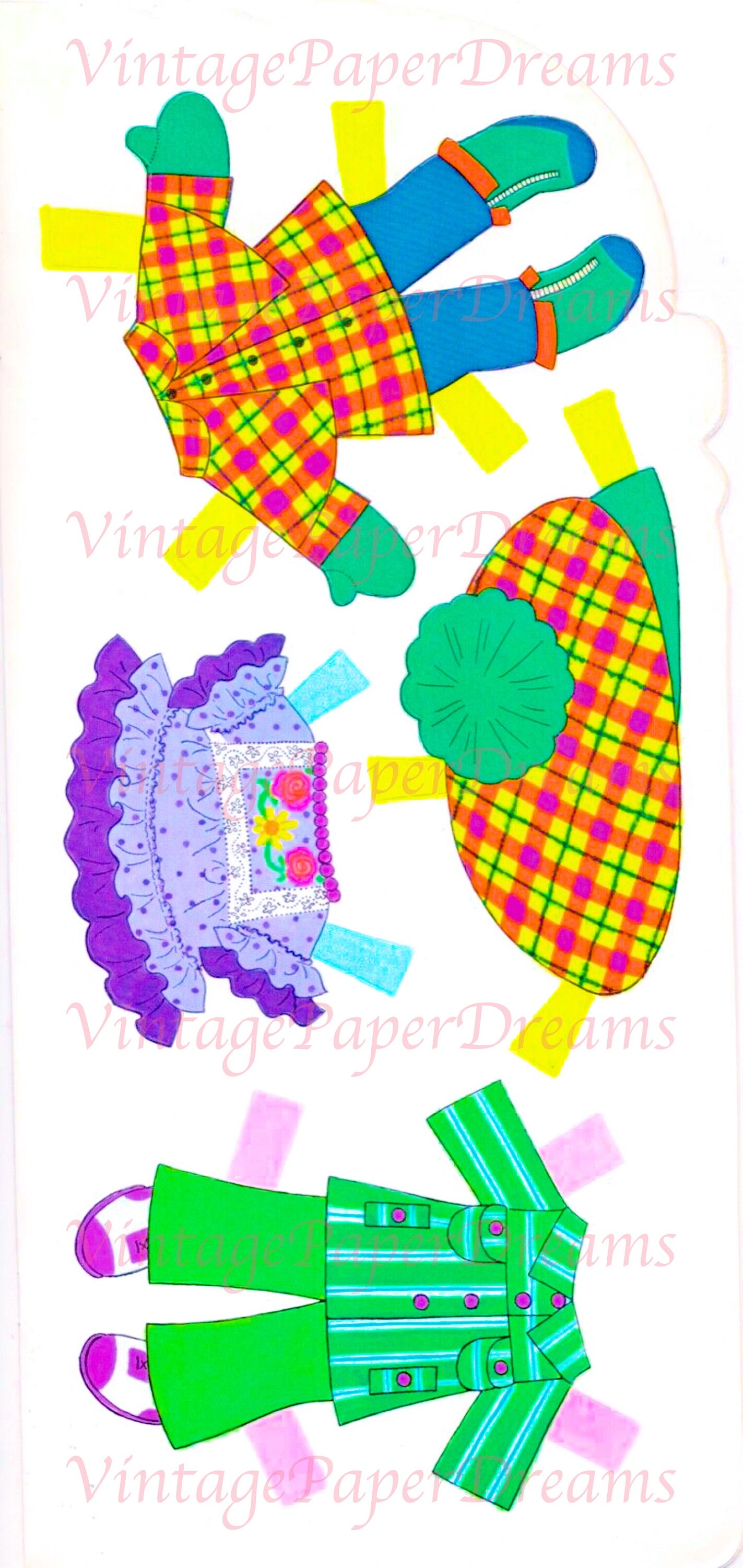 Vintage Paper Doll Printable PDF sassie Paper Doll 70s 1970s Paper Doll ...