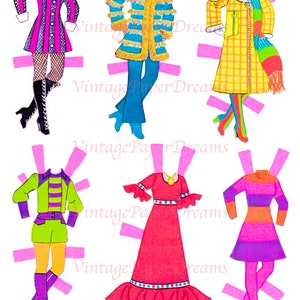 Vintage Paper Doll Printable PDF • dawn Paper Doll • 70s 1970s Black ...