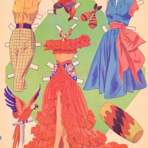 Vintage Paper Doll Printable PDF • airline Pilot Paper Dolls • 50s ...