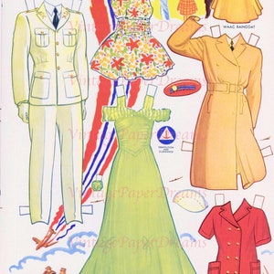 Vintage Paper Doll Printable PDF • soldiers + Sailors Paper Dolls • 40s ...