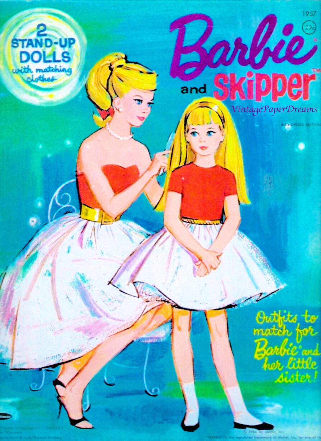 Barbie Paper Doll Printable PDF • barbie + Skipper Paper Dolls ...