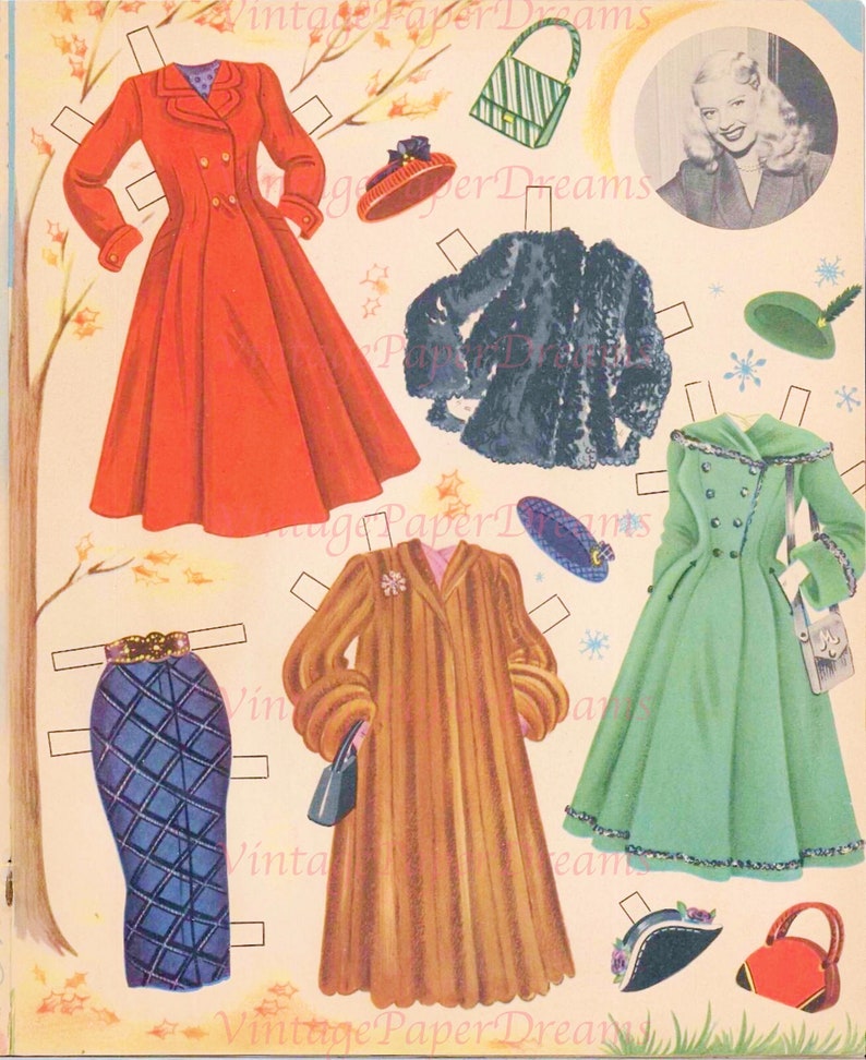 Vintage Paper Doll Printable PDF mary Hartline Paper Doll JPEG 50s ...