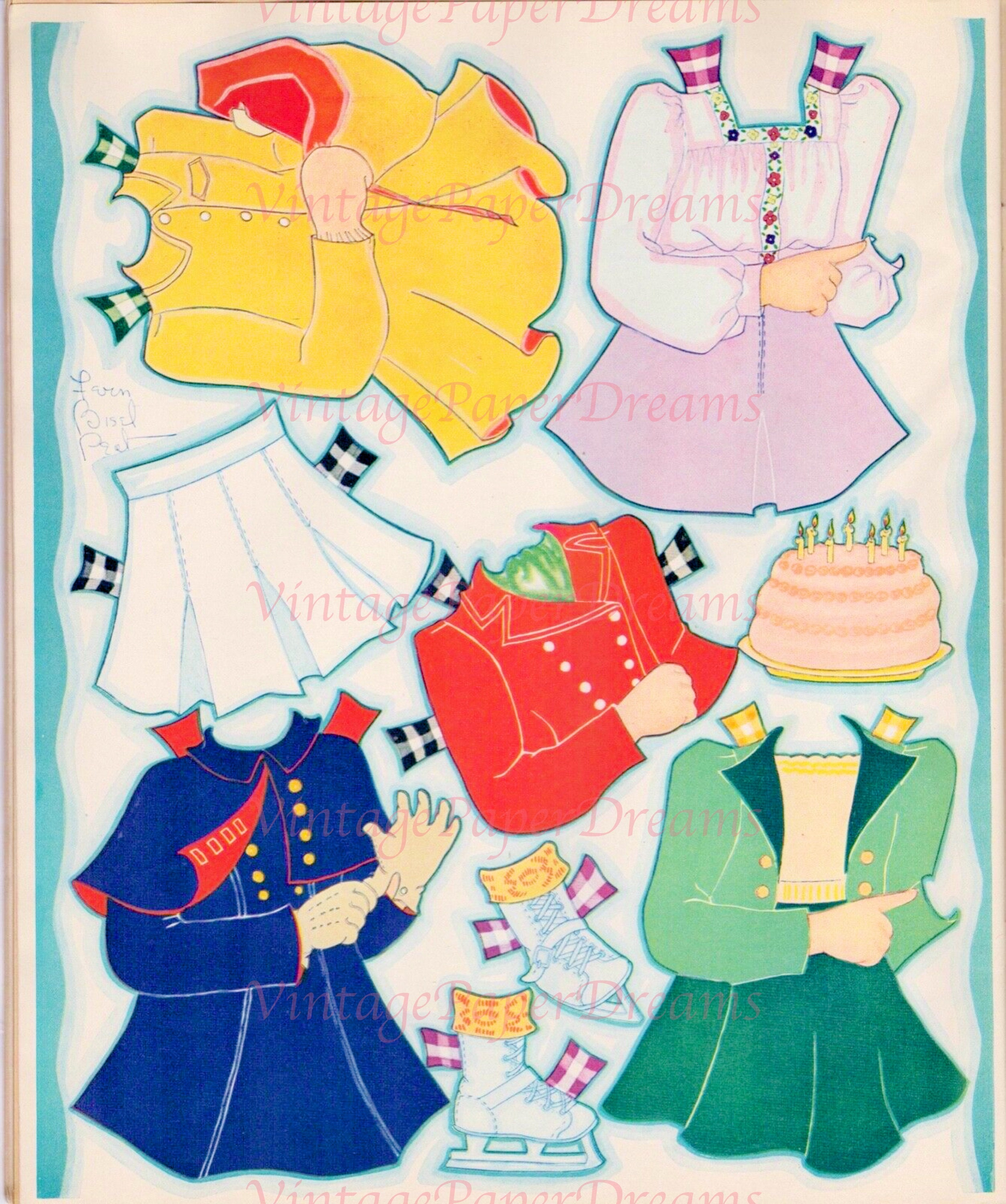 Vintage Paper Doll Printable PDF the 8 Ages of Judy Paper - Etsy