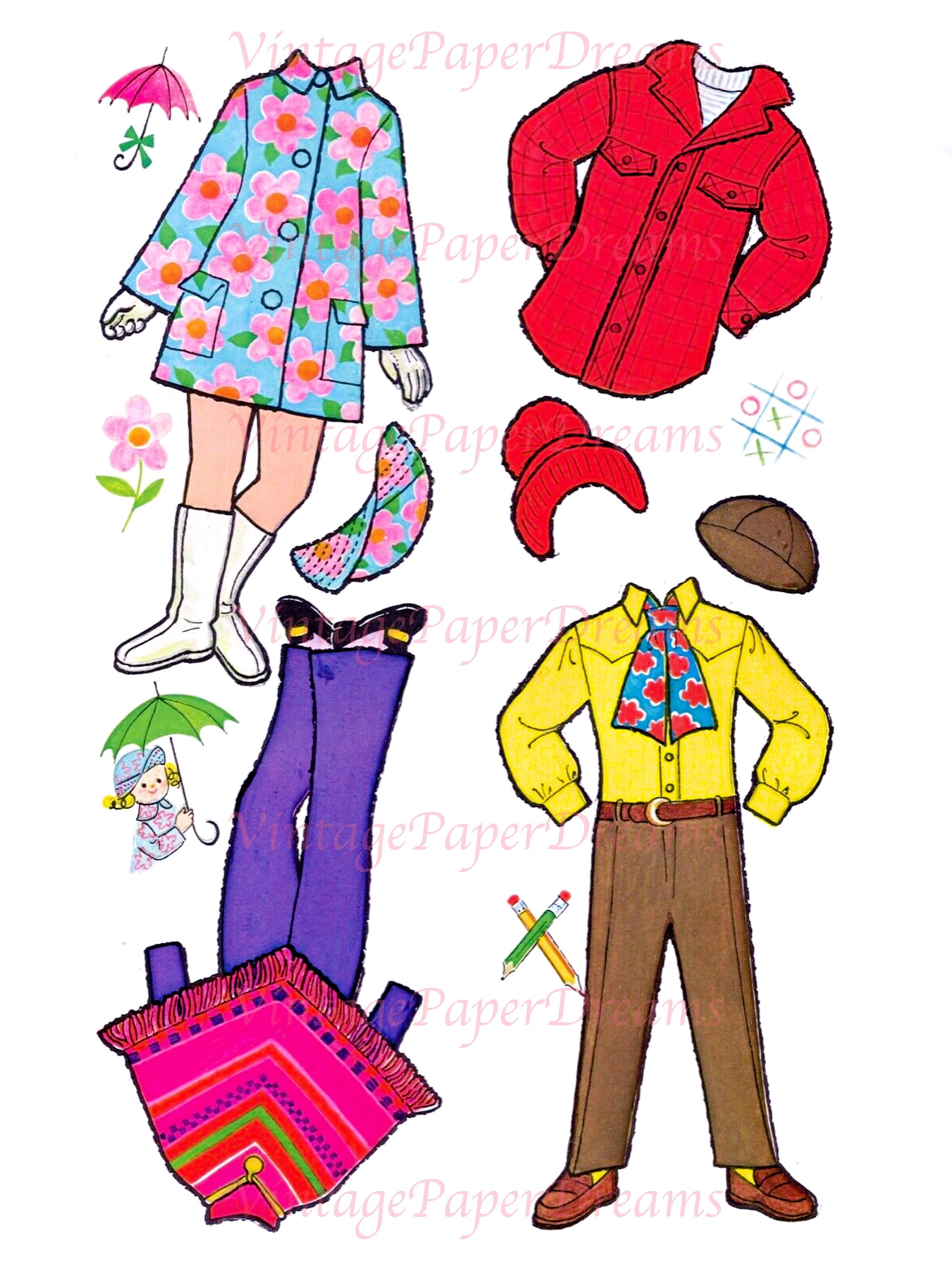 Vintage Paper Doll Printable PDF buffy & Jody Paper Doll 70s 1970s ...