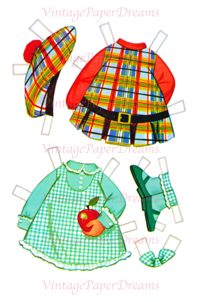Vintage Paper Doll Printable Pdf Dress Me Paper Dolls 70s 1970s Girl