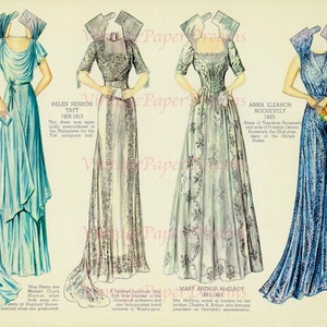 Vintage Paper Doll Printable PDF • First Ladies Paper Dolls • 30s 1930s ...
