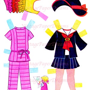 Vintage Paper Doll Printable PDF • sketchy Paper Doll • 70s 1970s Paper ...