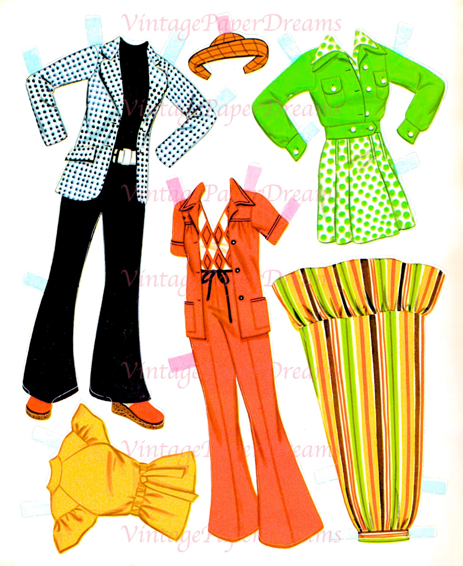 Vintage Paper Doll Printable PDF marie Osmond Paper Doll 70s 1970s ...