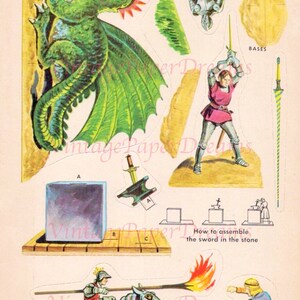 Vintage Paper Doll Printable PDF • knights in Armour Paper Dolls • 50s ...