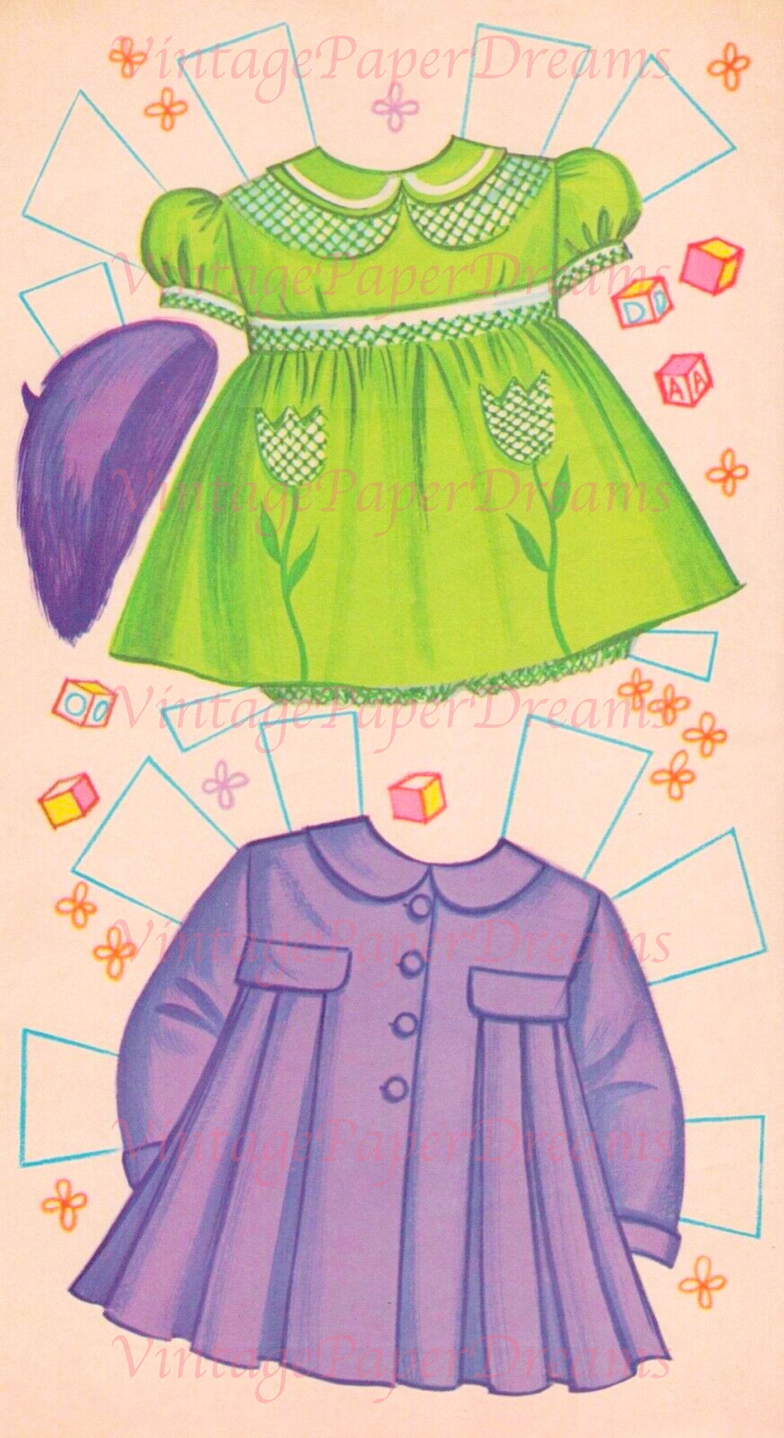 Vintage Paper Doll Printable PDF Baby Pat Paper Doll 60s - Etsy