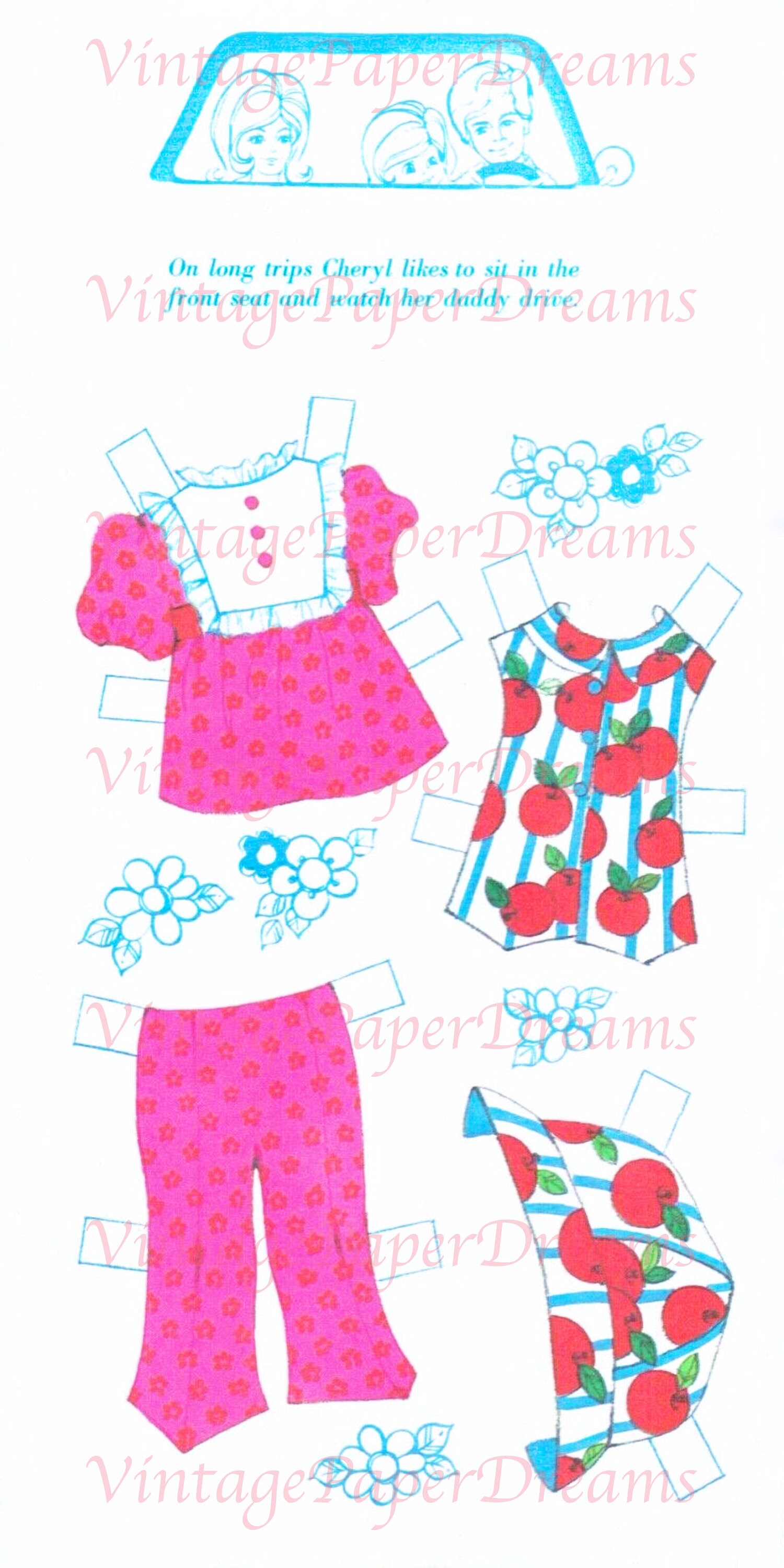 Vintage Paper Doll Printable PDF daddy's Girl Paper Doll - Etsy