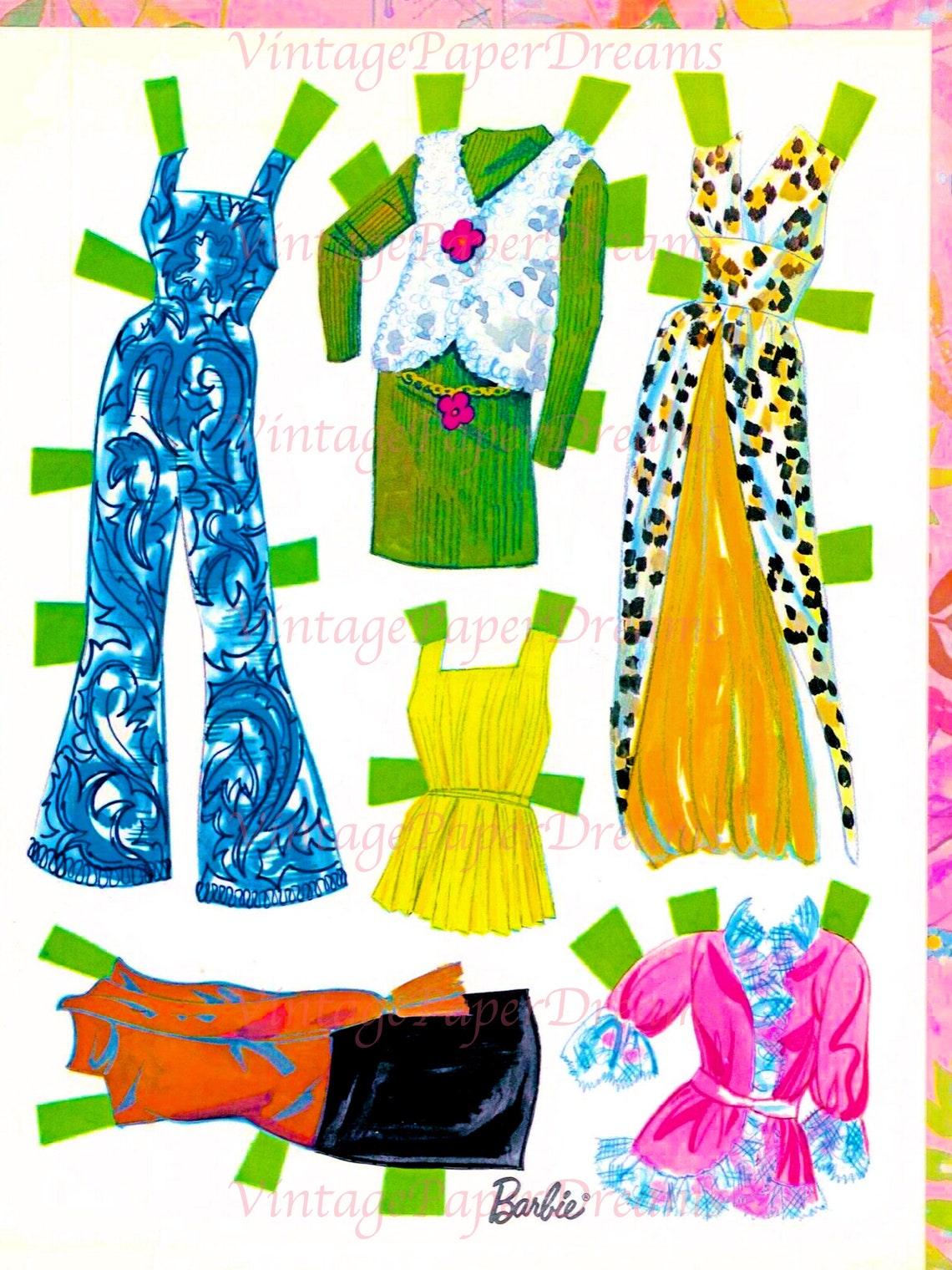 Vintage Paper Doll Printable PDF Mod Barbie Paper Doll 60s 1960s Paper ...