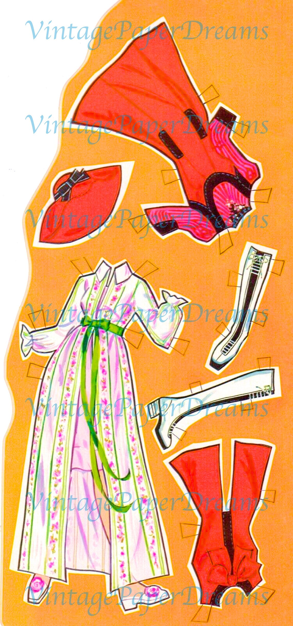 Vintage Paper Doll Printable PDF mod Barbie Paper Doll 70s 1970s Paper ...