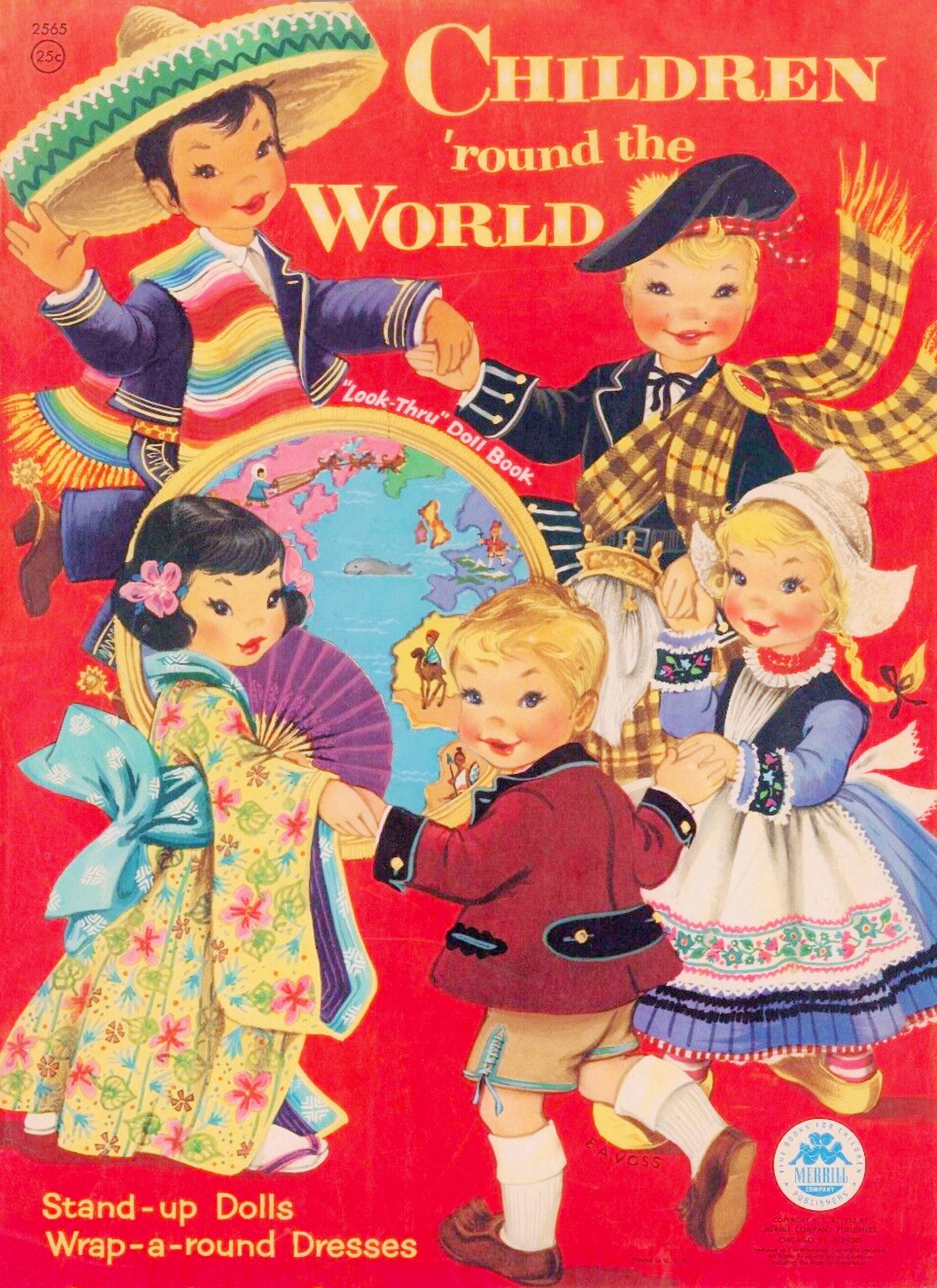 Vintage Paper Doll Printable PDF • world Children Paper Doll • 50s ...