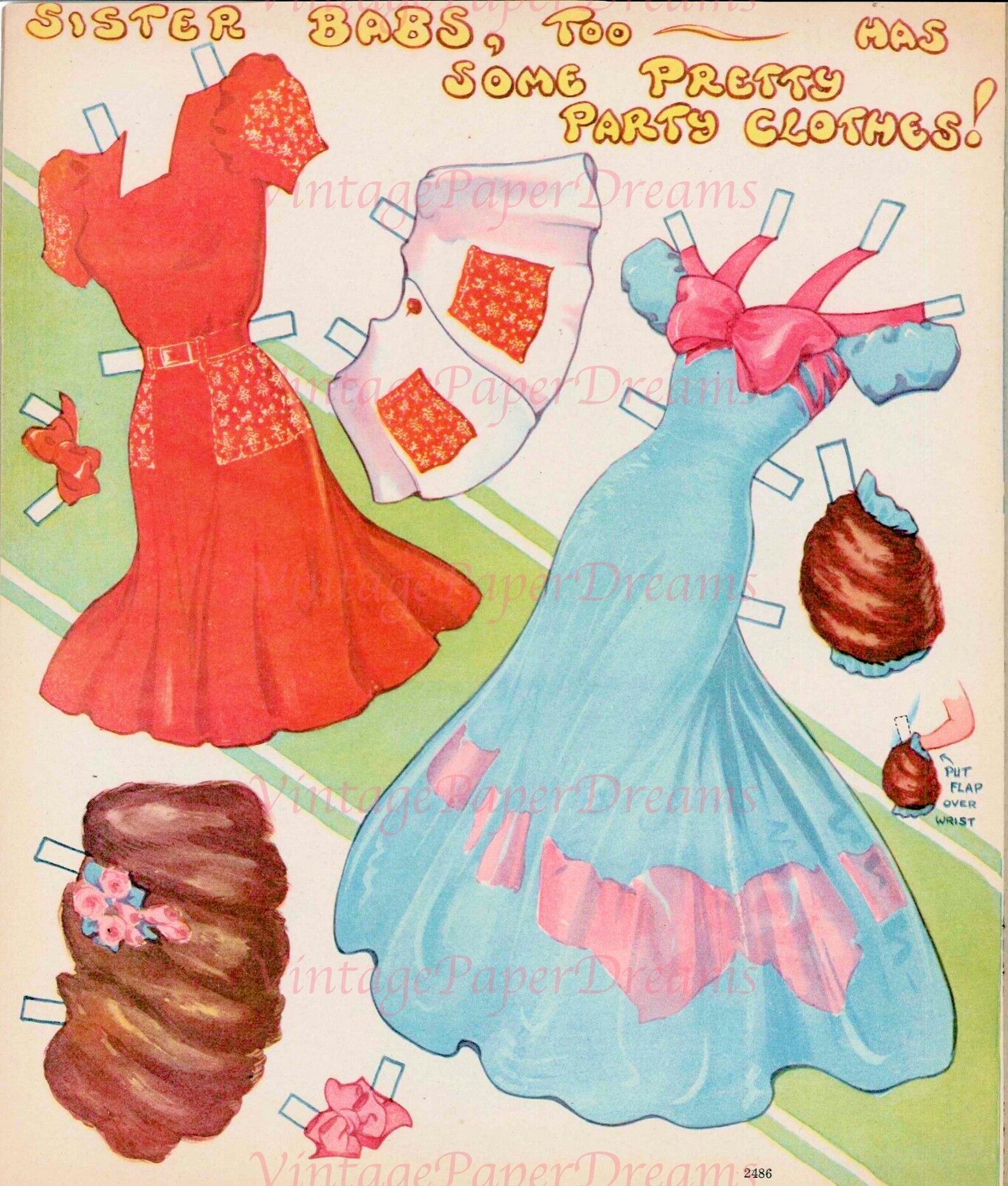 Vintage Paper Doll Printable PDF • Bob & Betty Paper Doll • 40s 1940s ...