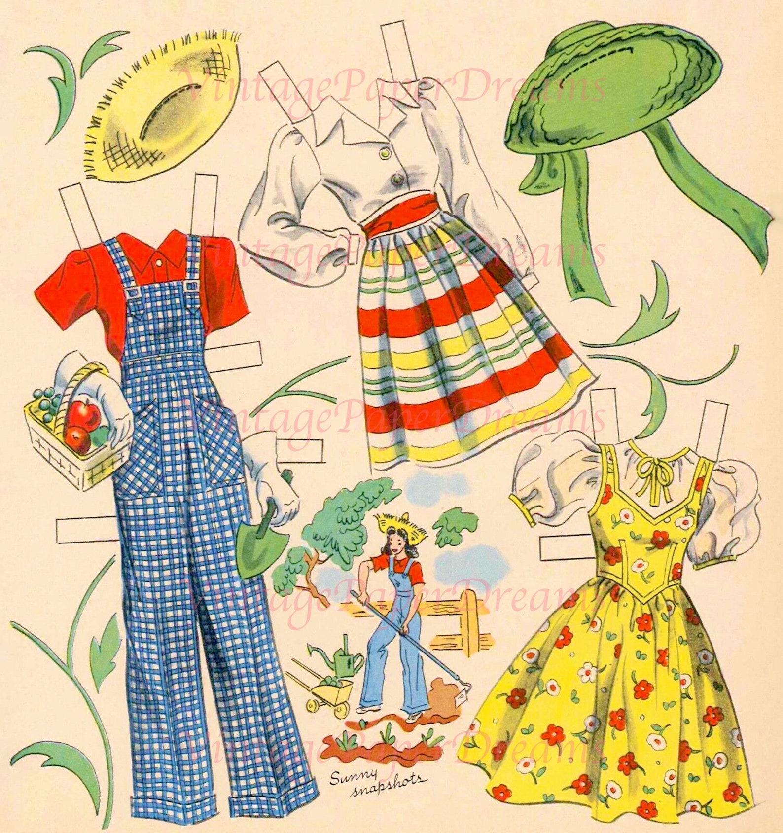 Vintage Paper Doll Printable PDF • virginia Weidler Paper Doll • 40s ...