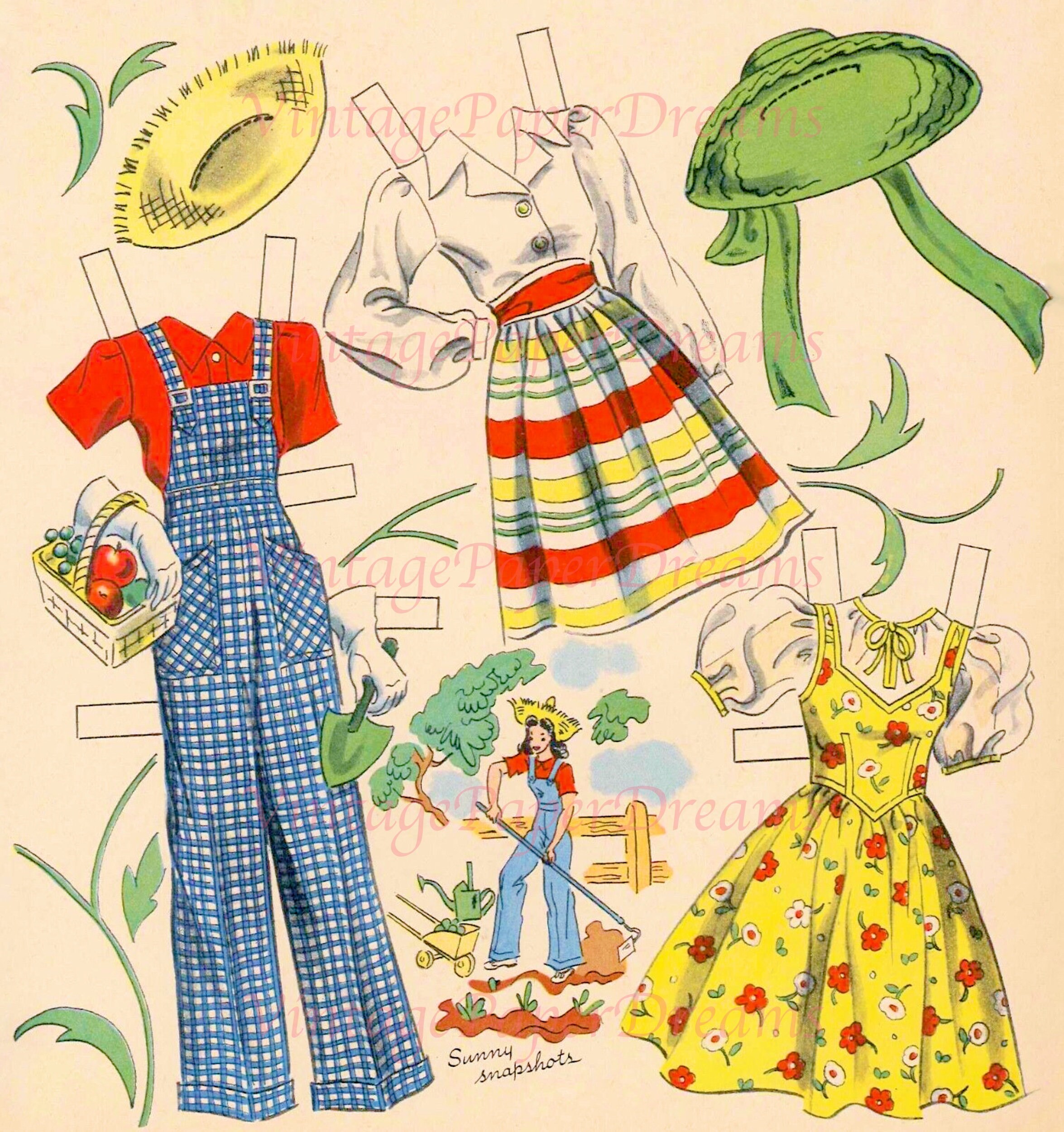 Vintage Paper Doll Printable PDF virginia Weidler Paper Doll 40s 1940s ...