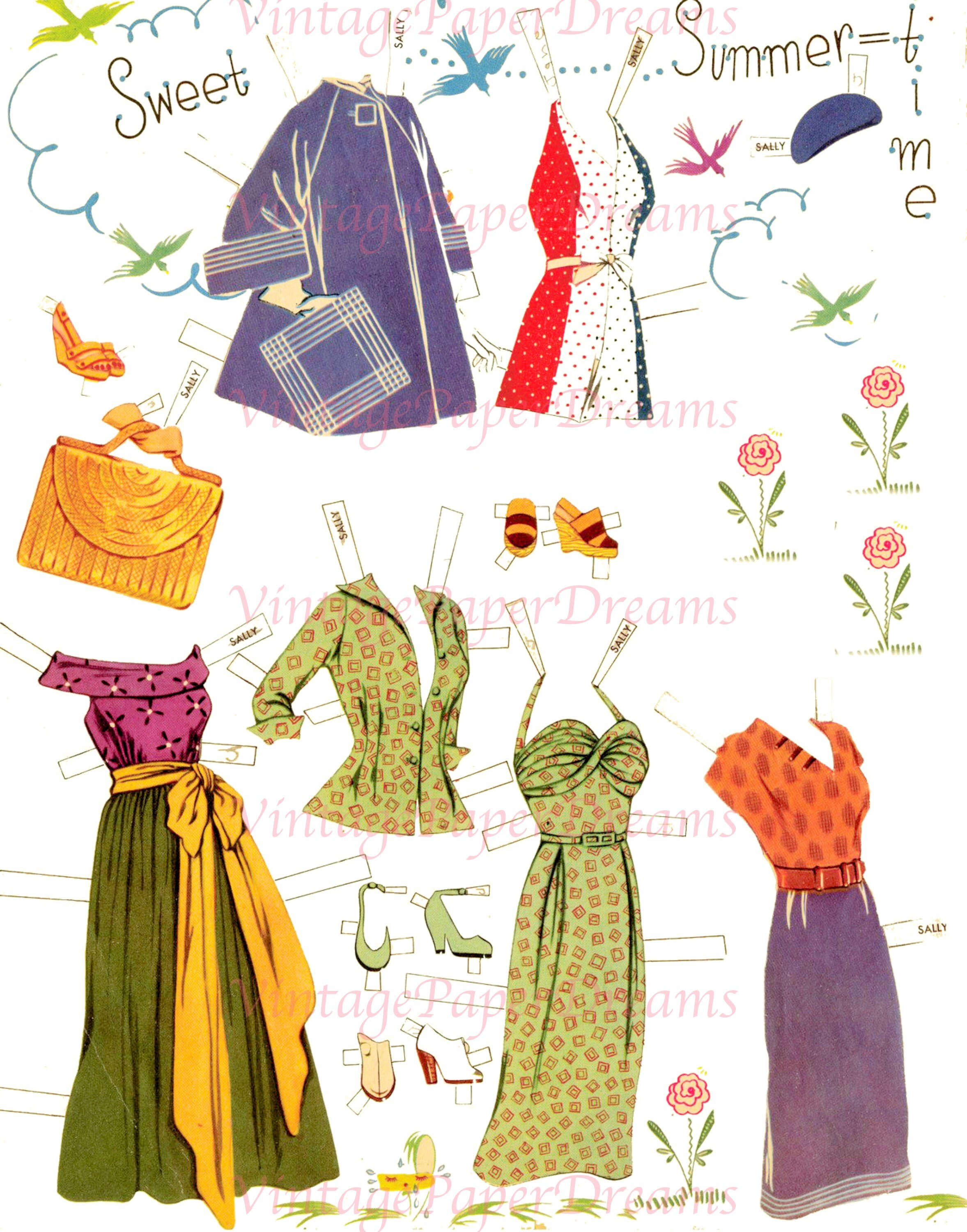Vintage Paper Doll Printable PDF starlet Paper Dolls JPEG - Etsy
